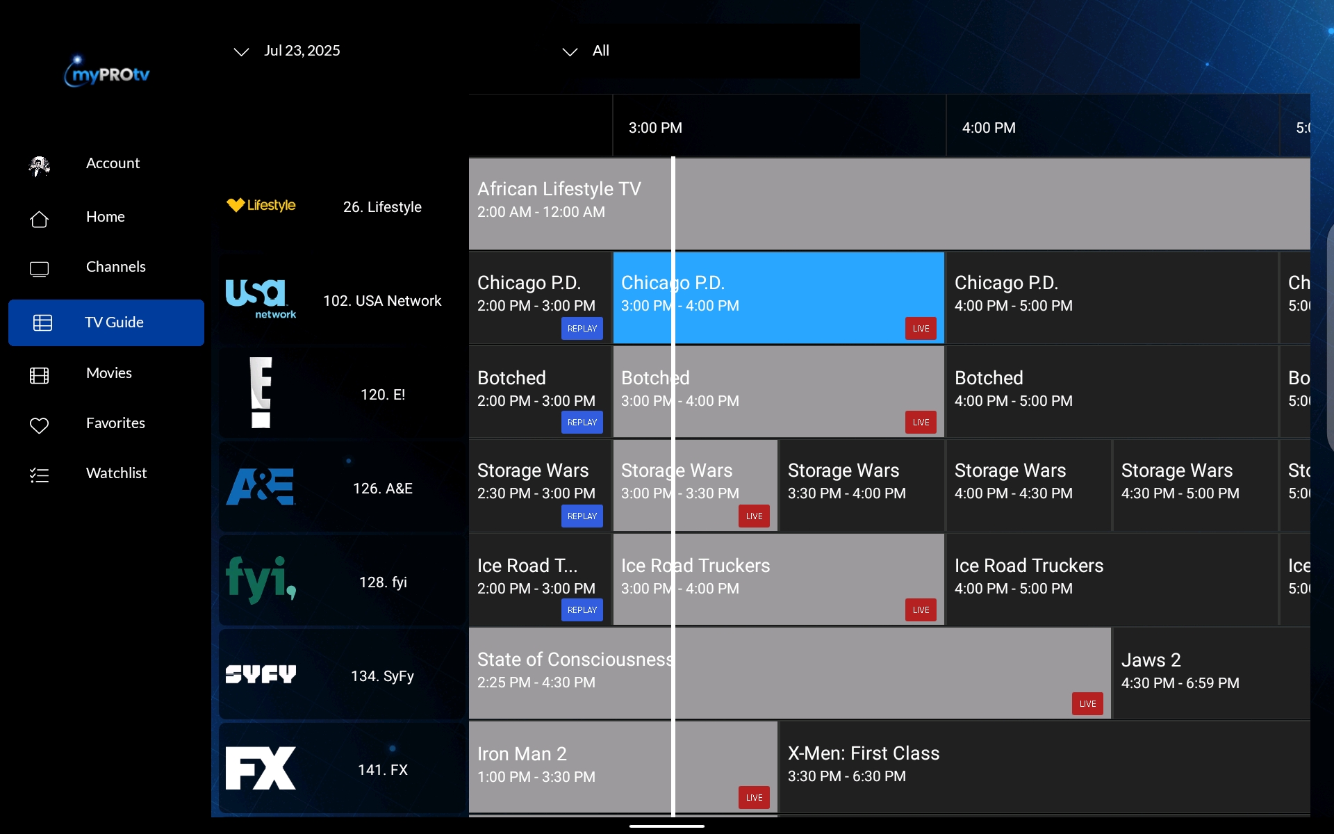 MyPROtv - App on Amazon Appstore