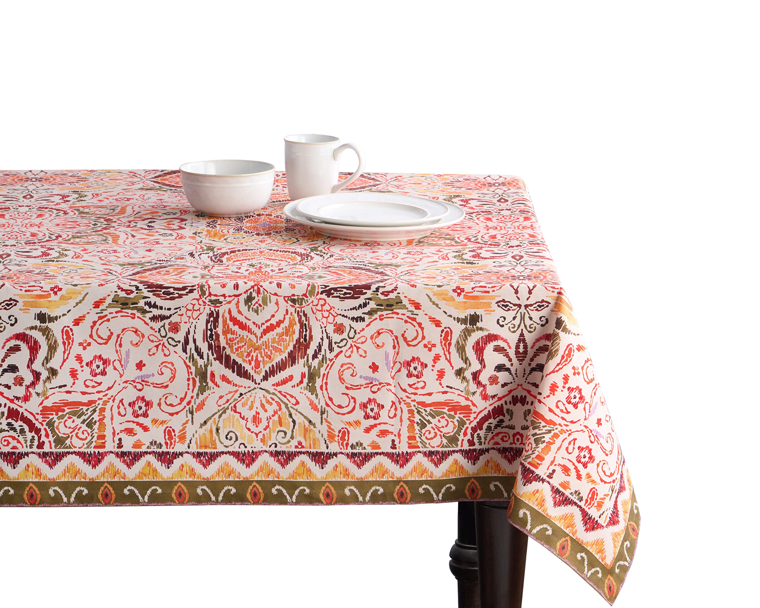 Amazon.com: Maison d' Hermine Table Cloth 100% Cotton 70"x120 ...