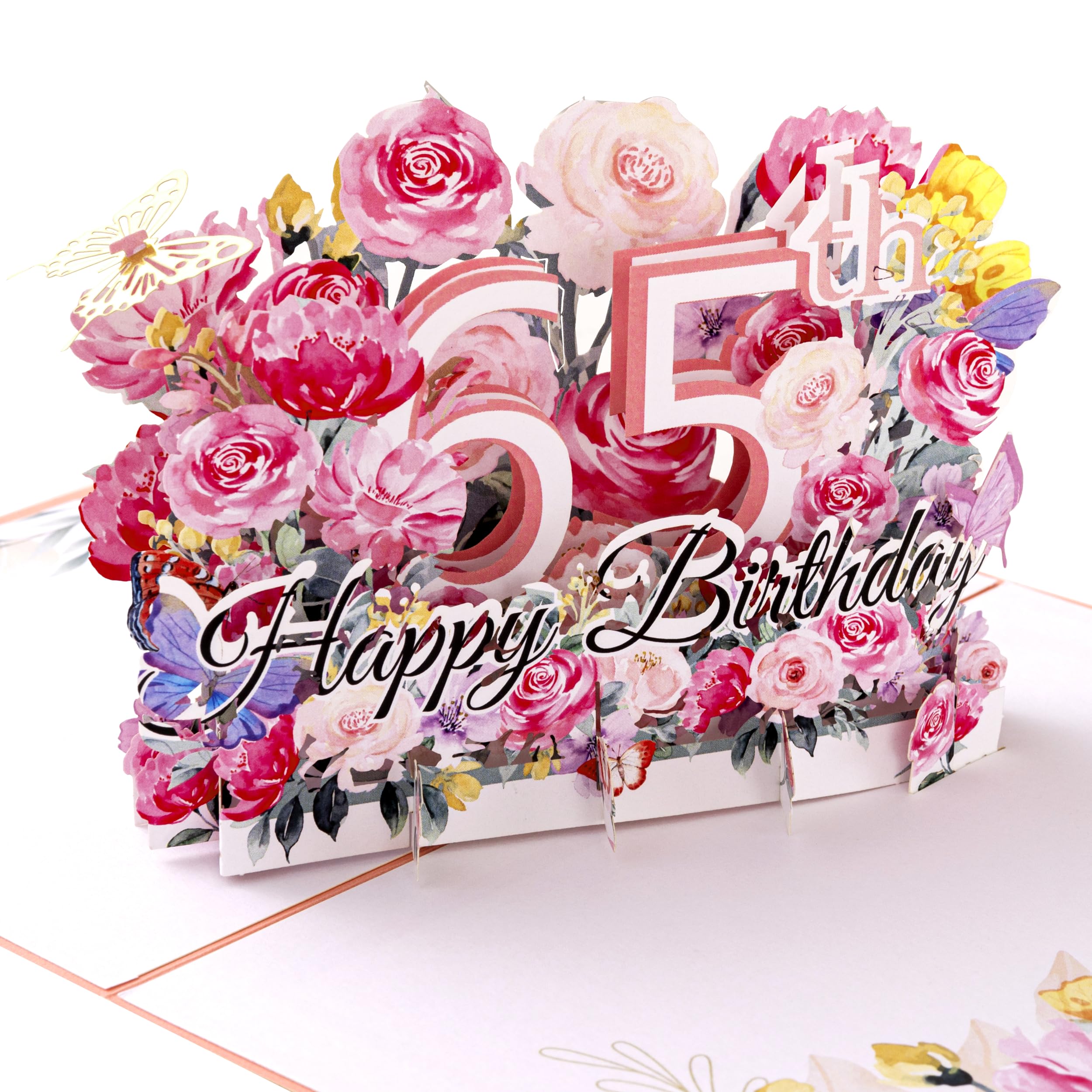 Amazon.com : Oyydecor Happy 65th Birthday Pop-Up Card for Women, Wife ...