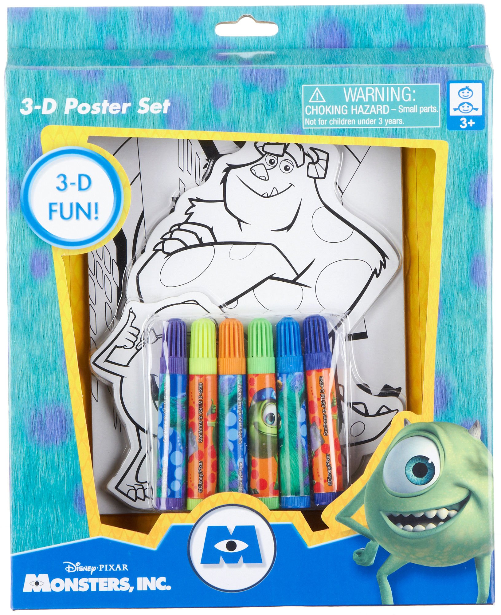 Monsters Inc 3d Poster