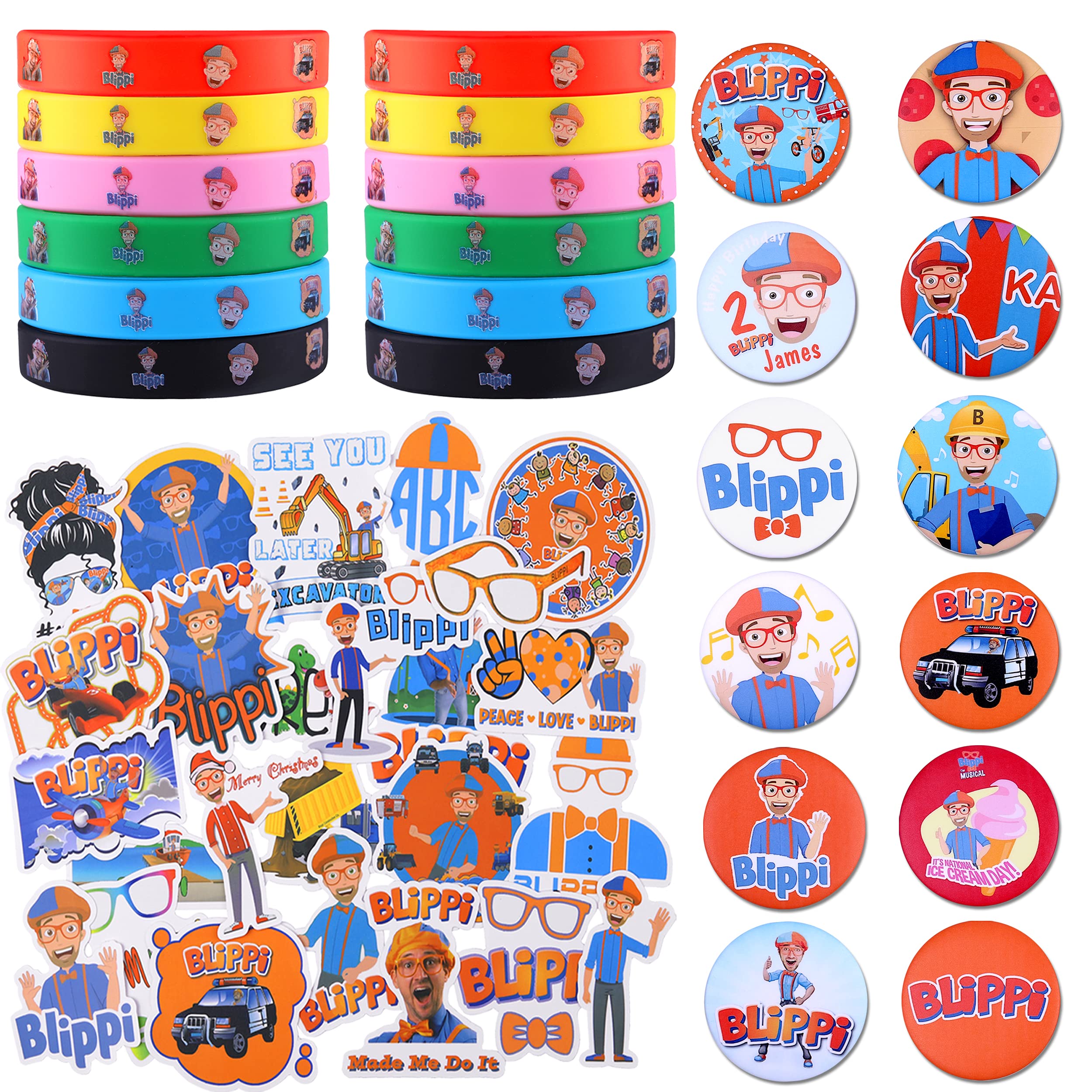 74 Pack Blippi Birthday Party Supplies Favors Gifts Set Include ...