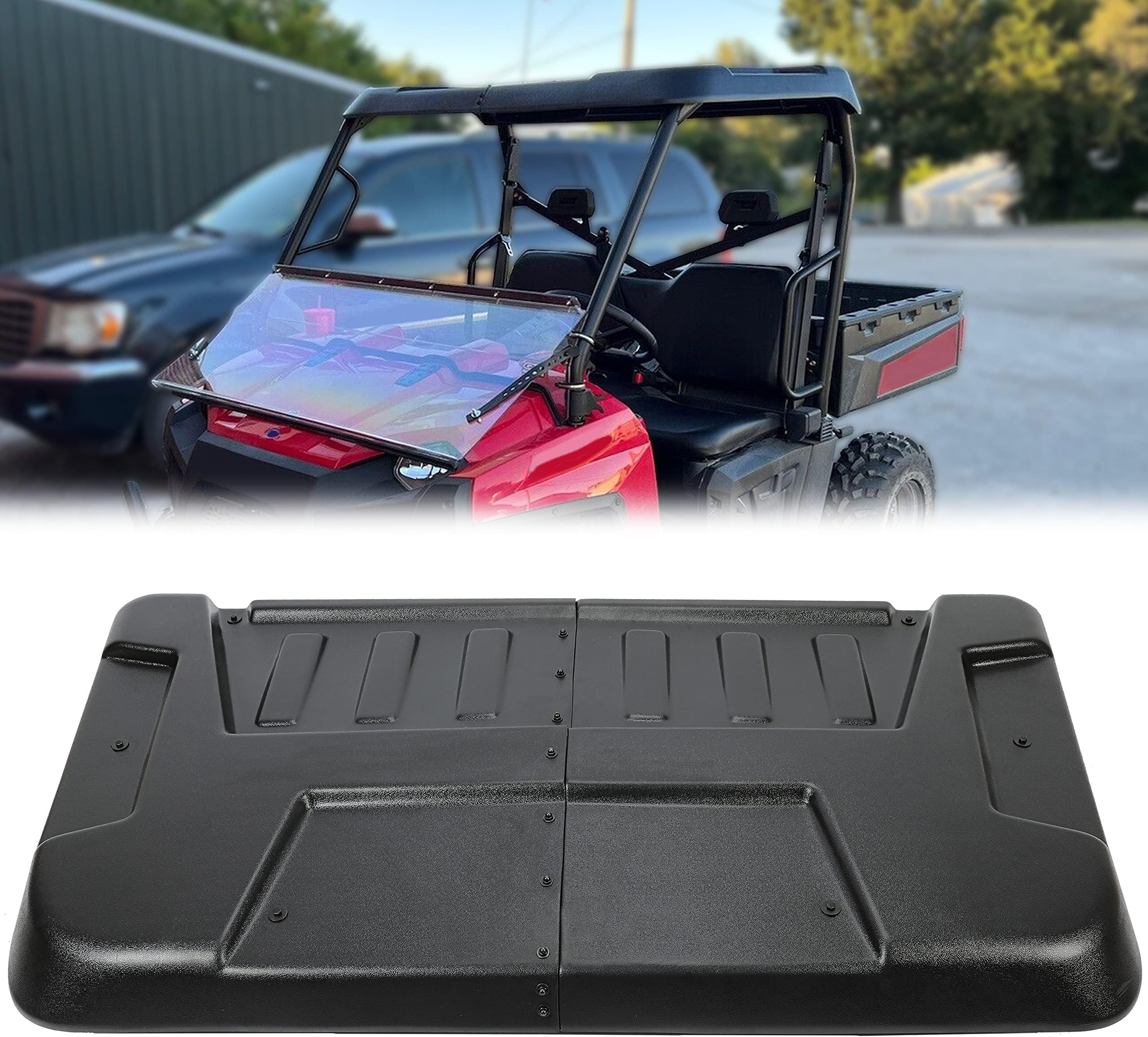Amazon.com: Seizmik 18044 Soft Top & Rear Panel Window Polaris Full ...