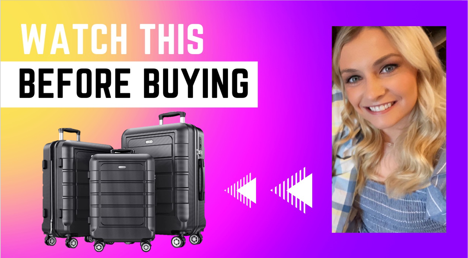 Watch Honest Review of SHOWKOO Luggage Sets Expandable Suitcase Double ...