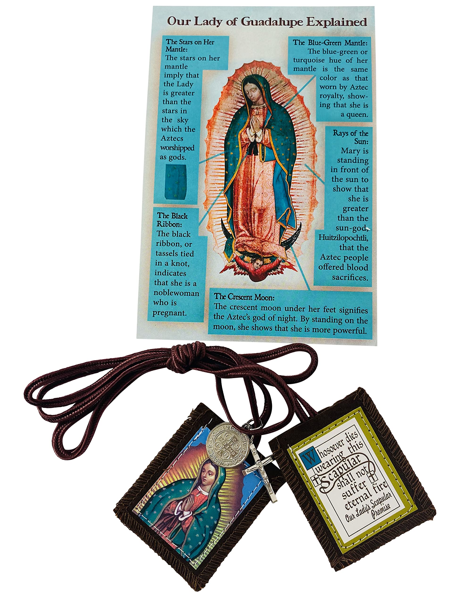 Buy Westmon Works Our Lady of Guadalupe Traditional Brown Scapular with ...