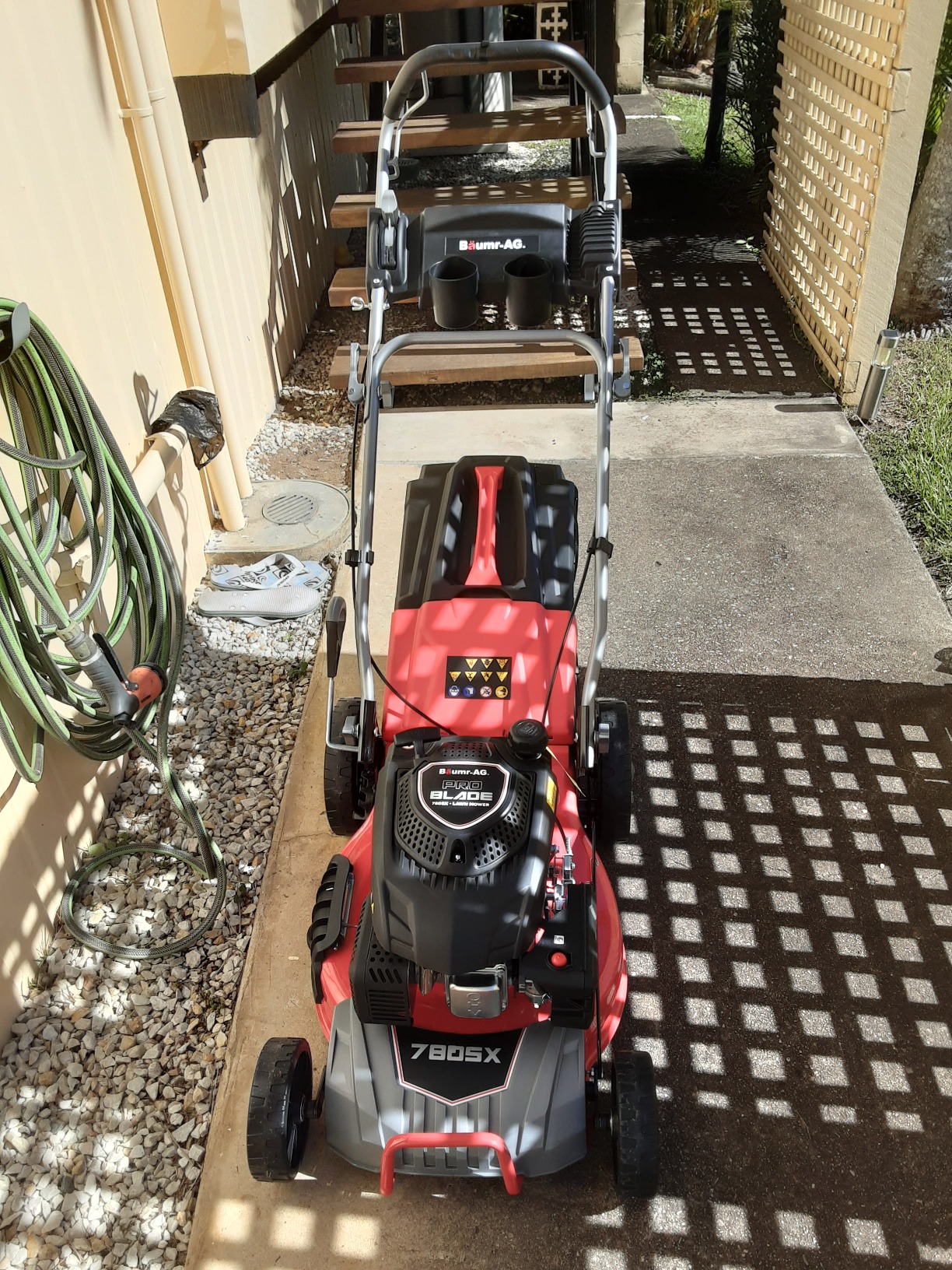 Baumr-AG Lawn Mower 220cc 18" Self-Propelled 4-Stroke Range, 4in1 ...