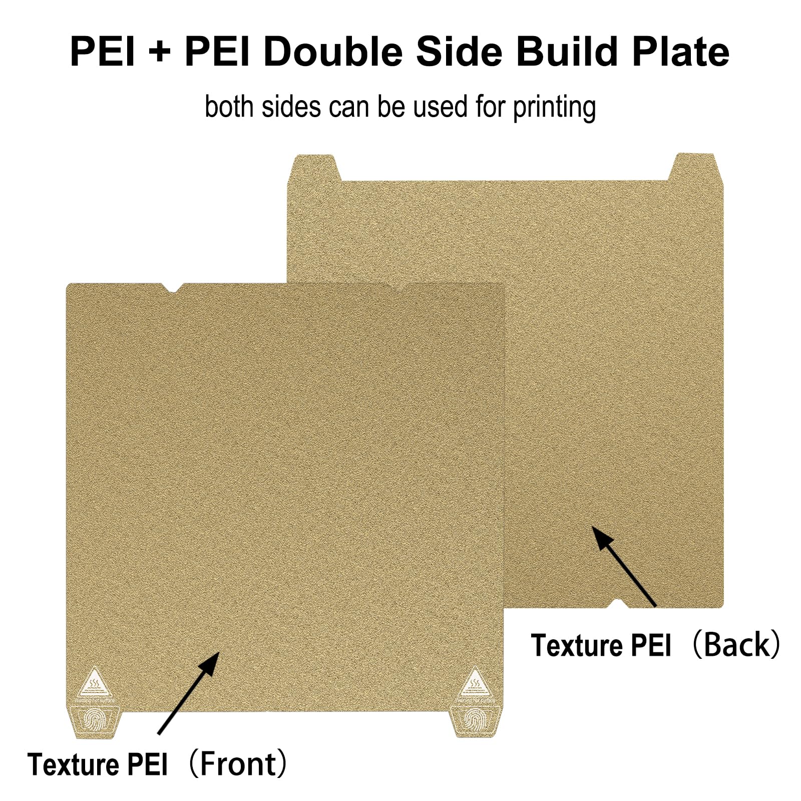 315x310mm Double Side Texture PEI Build Plate for K1 Max 3D Printer, 3D ...
