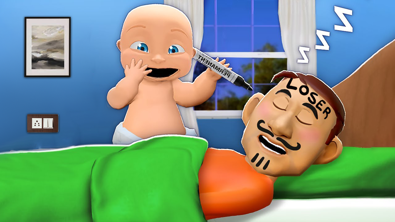 Naughty Baby and Daddy Virtual Crazy Newborn Prank Simulator Fun Game ...
