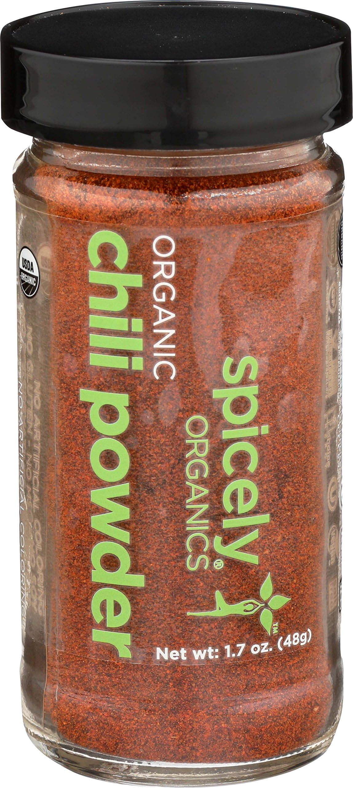 Amazon.com : Spicely Organics Chili Powder 1.70 Ounce Jar Certified ...