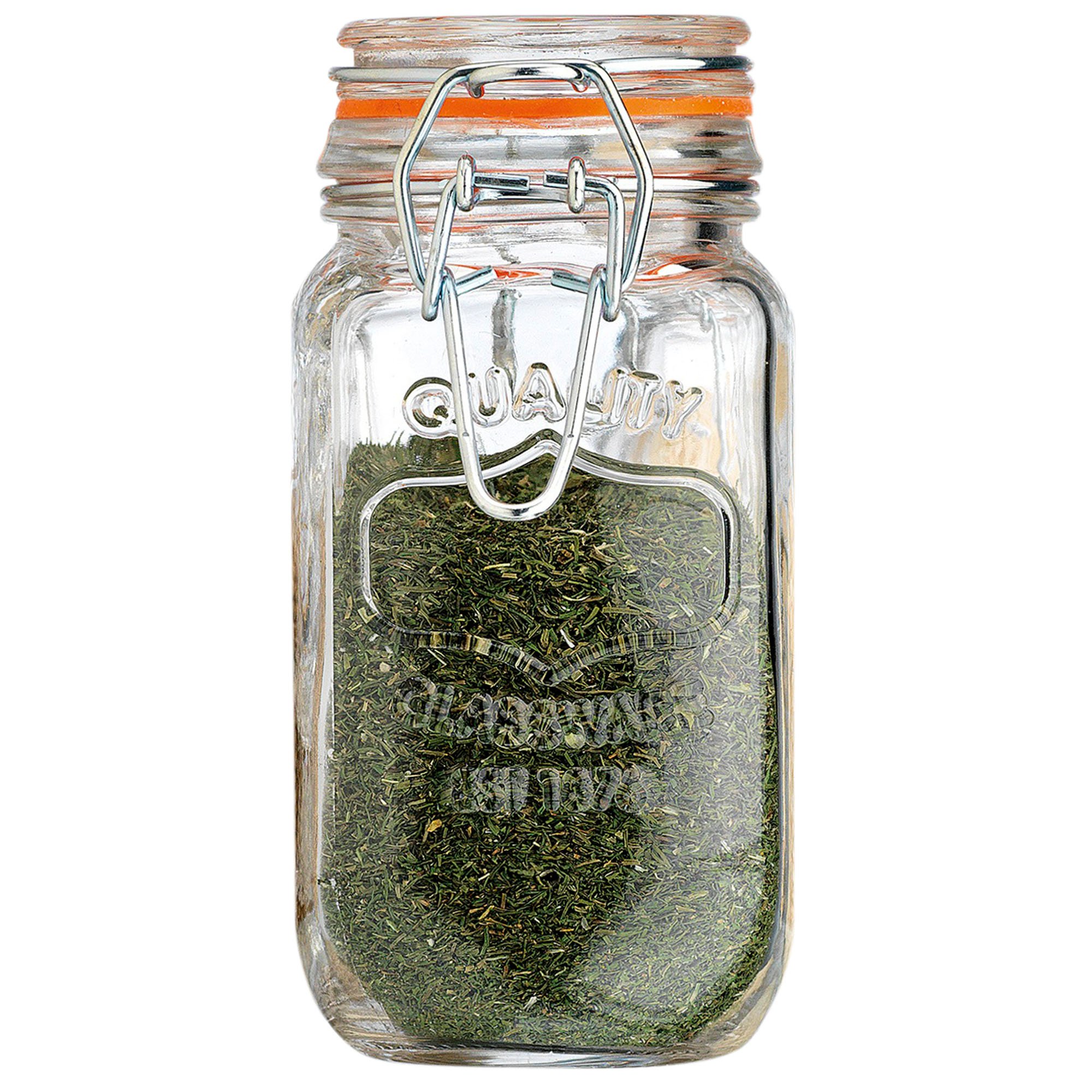 Elegant Home Quality Airtight Glass Spice Jar Hermetic Seal Bail ...