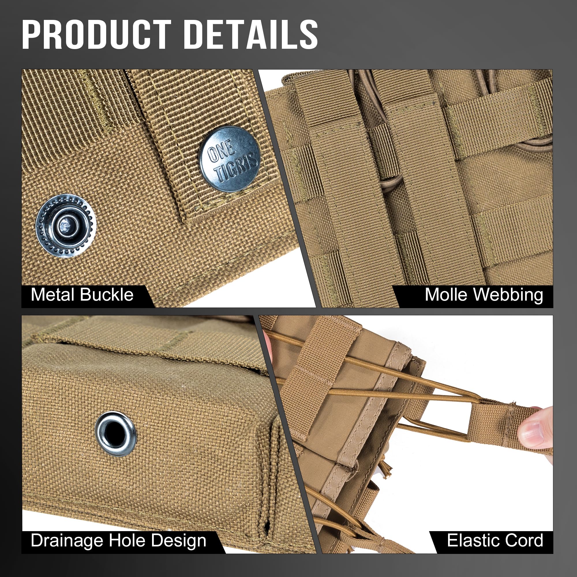 Snapklik.com : OneTigris Tactical Magazine Pouch Molle Triple Mag ...