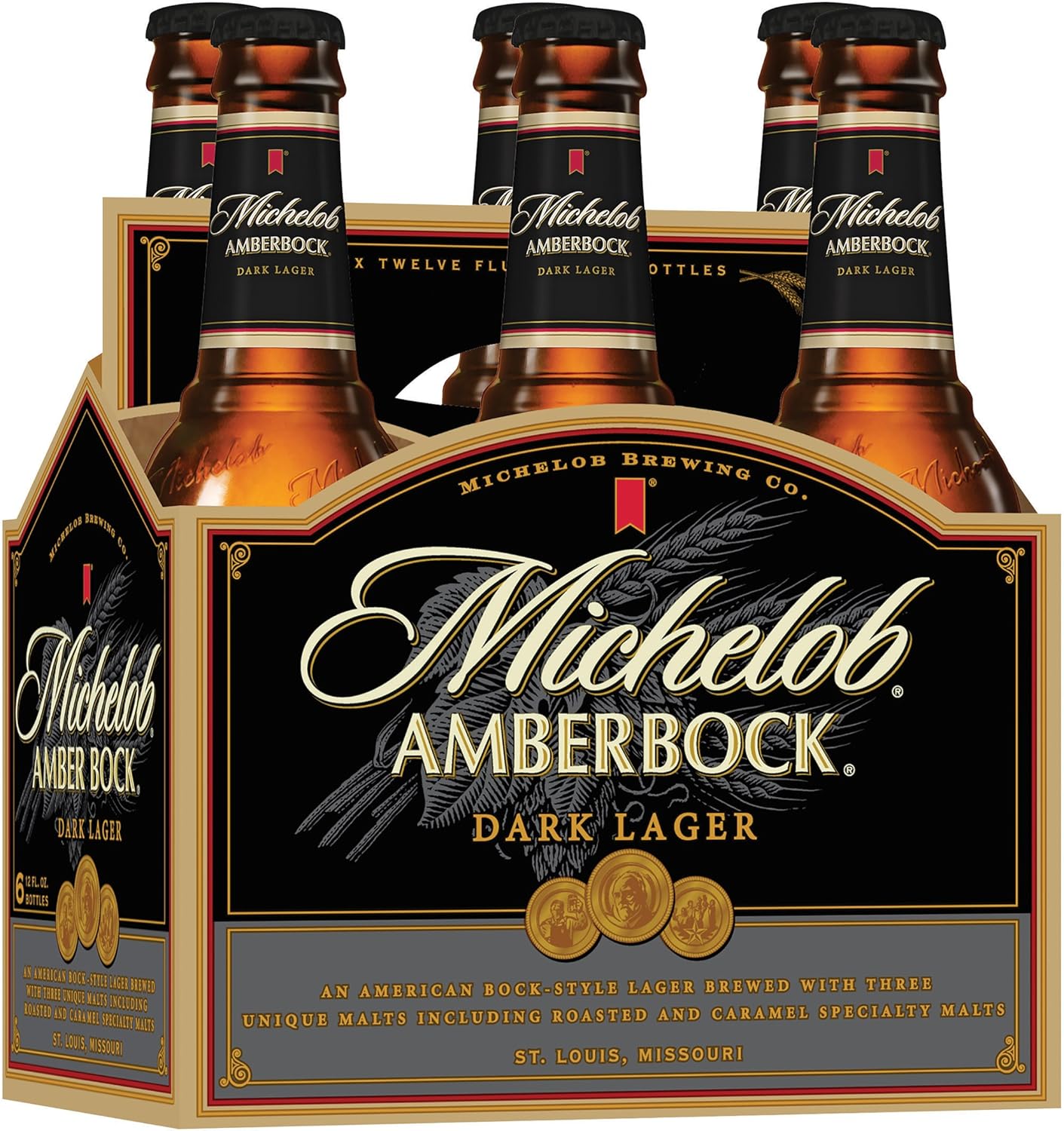 Amazon.com: Michelob Michelob Amber Bock Dark Lager, 6pk, 12oz Bottles ...
