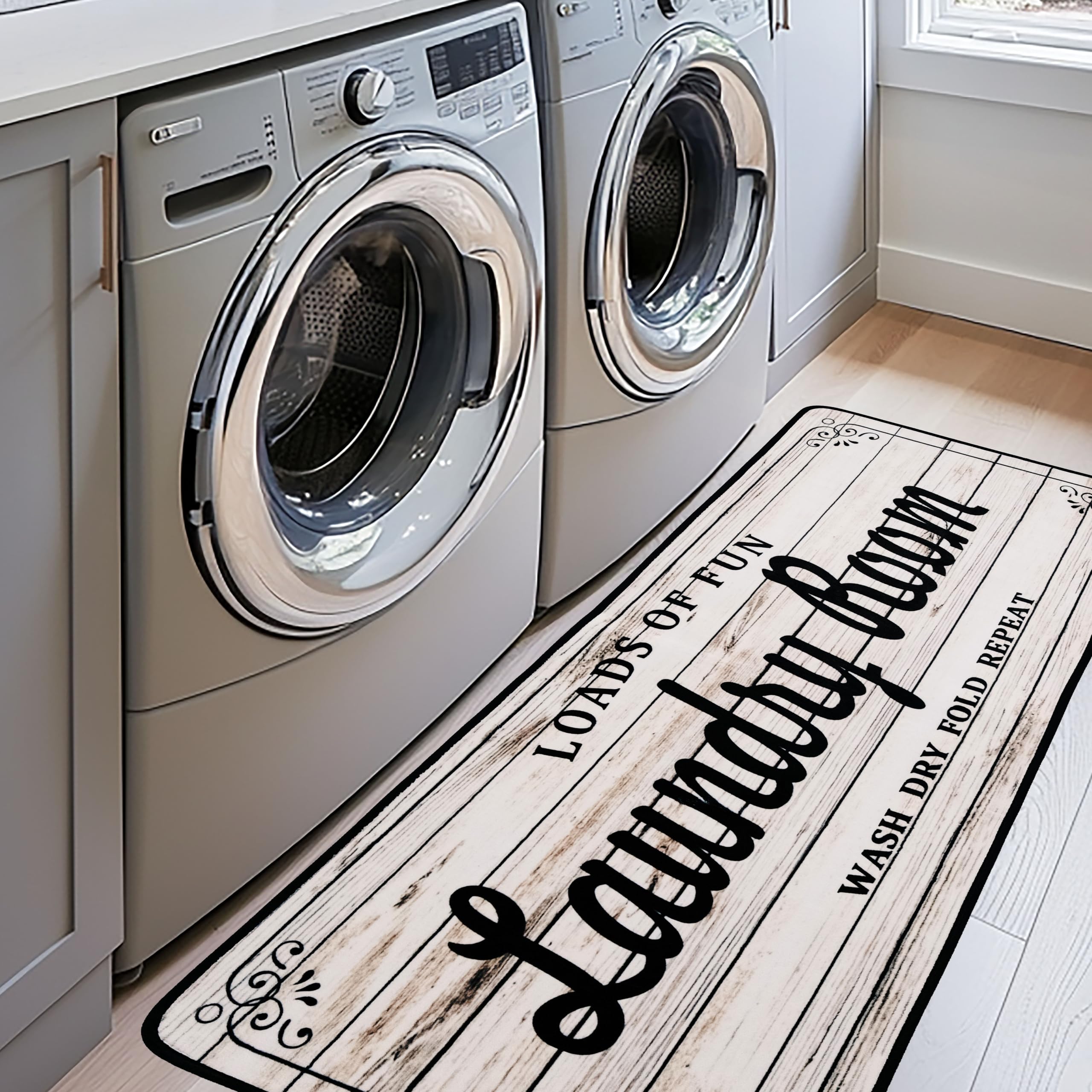 Amazon.com: EYECY Laundry Room Rug Runner 20"X59" Non Slip TPRback ...