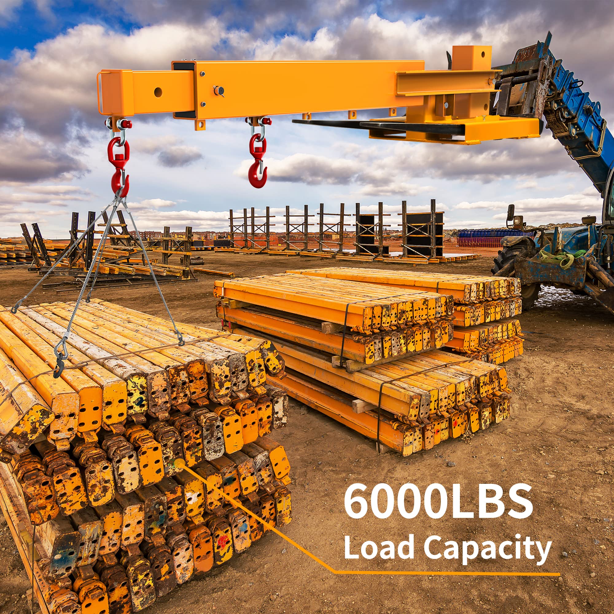 Snapklik.com : Forklift Mobile Crane 6000lbs/3T Capacity,Adjustable ...