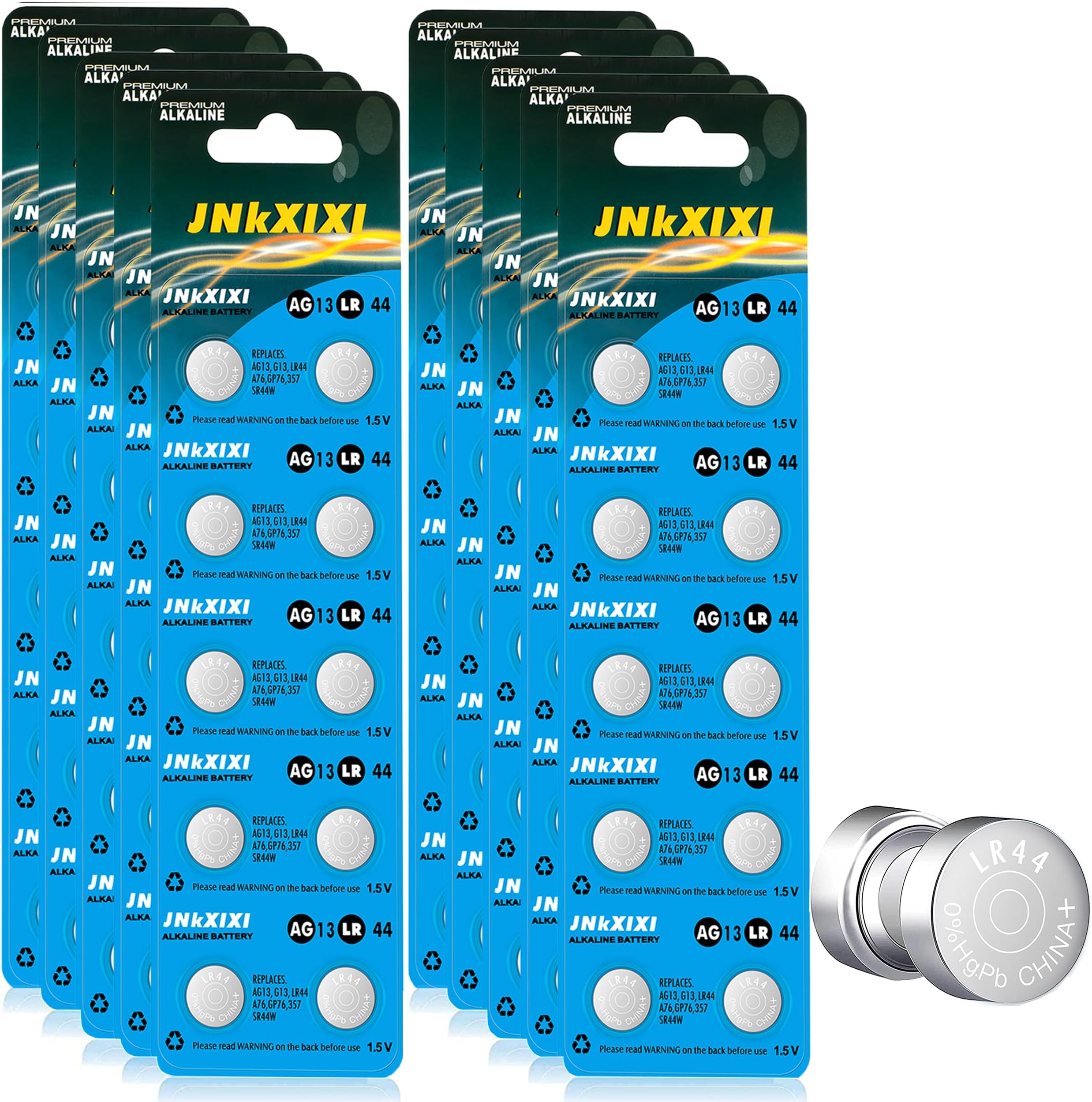 Amazon.com: JNKXIXI 100 Pack LR44 AG13 357 Battery 1.5V SR44 A76 GP76 ...