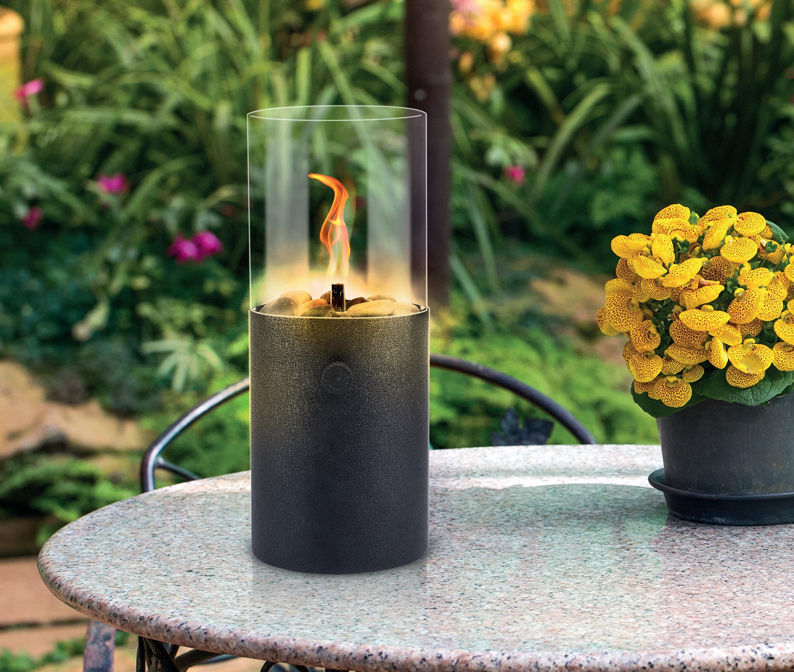 Gas Lantern Table Outside Fire Garden Tempest 20k 9 Inch Outdoor