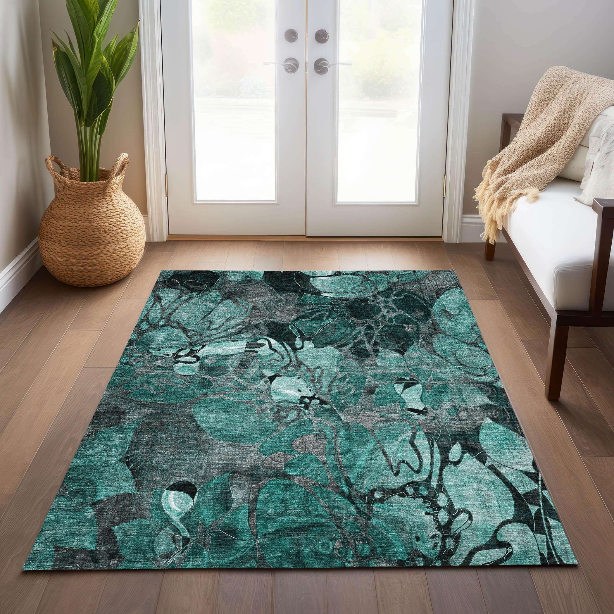 Addison Rugs Chantille ACN558 Teal 10' x 14 Indoor Outdoor Area Rug ...