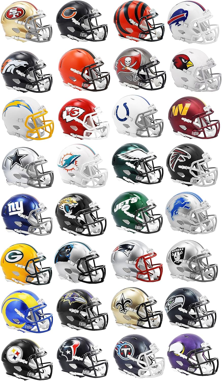 Amazon.com: All 32 NFL Current Riddell SPEED Revolution Mini Football ...