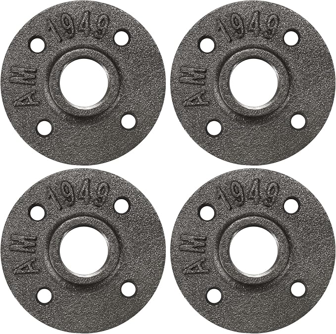 Amazon.com: 3/4" Floor Flange, Home TZH 4 Pack Malleable iron Pipe ...