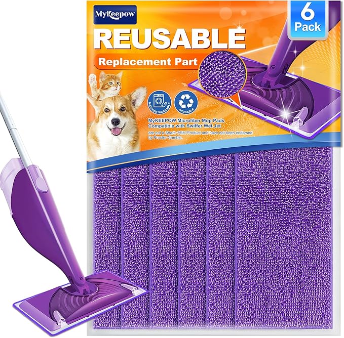 Amazon.com: MyKEEPOW Microfiber Wet Jet Refills Compatible with Swiffer ...