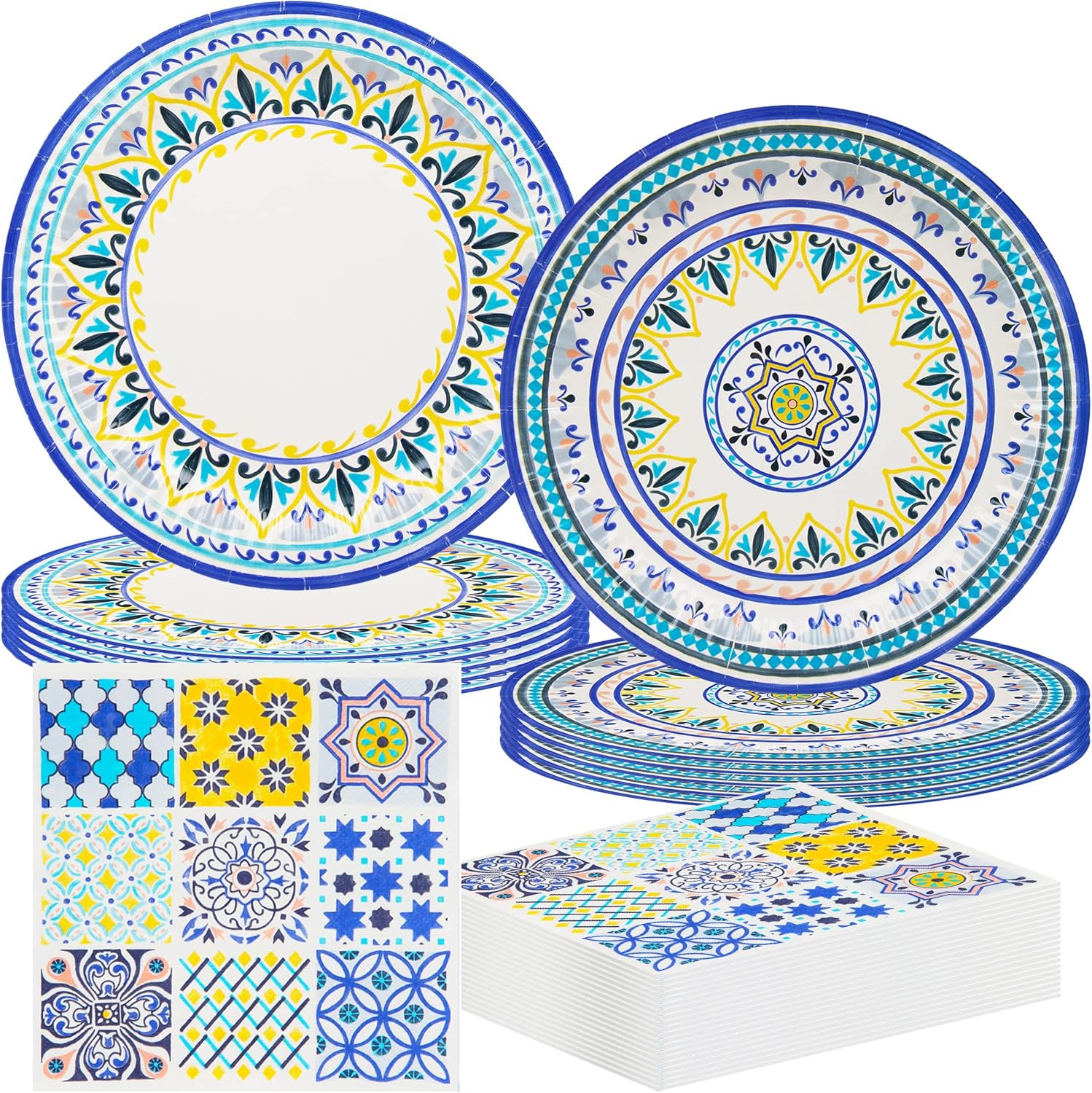 Amazon.com: Talking Tables Dinnerware Set - 20 Paper Napkins 6.5" & 12 ...