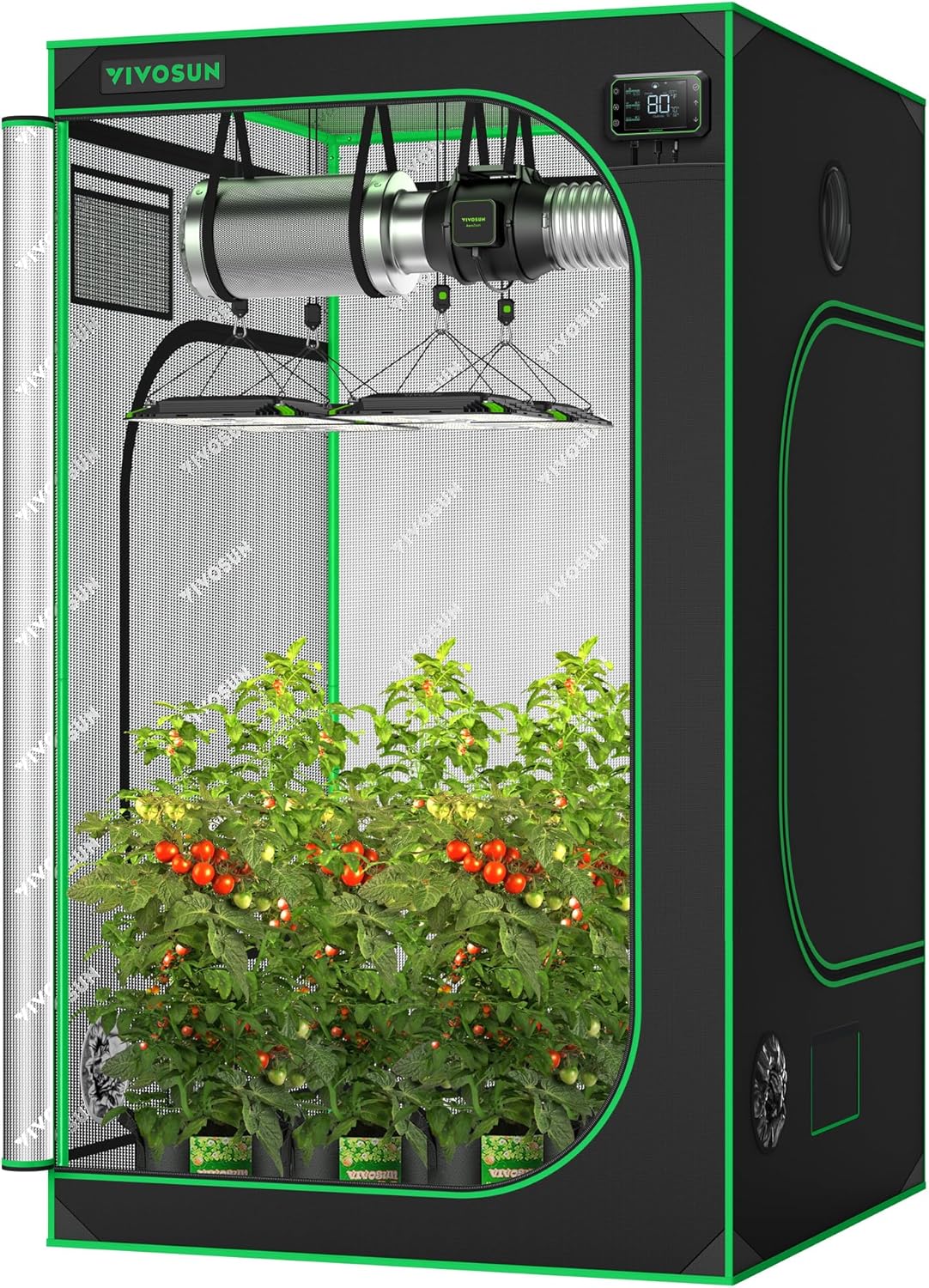 Amazon.com: VIVOSUN S448 4x4 Grow Tent, 48"x48"x80" High Reflective ...