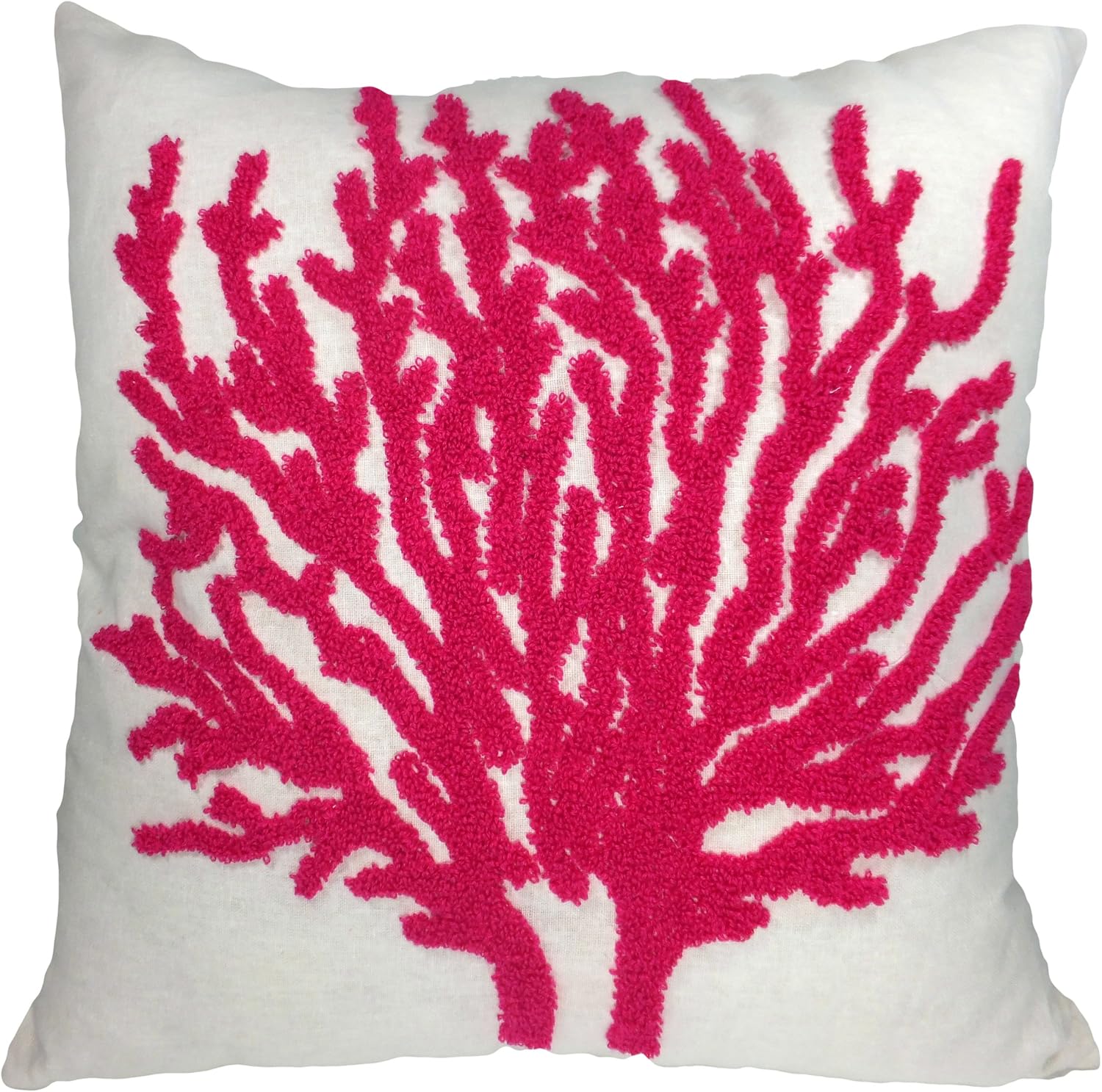 Amazon.com: Blue Dolphin Decorative Flora Coral Embroidery Throw Pillow ...