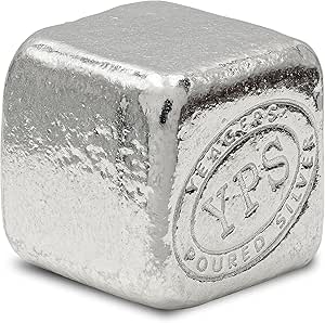 Amazon.com: 1 oz .999 Hand-Poured Silver Cube : Toys & Games