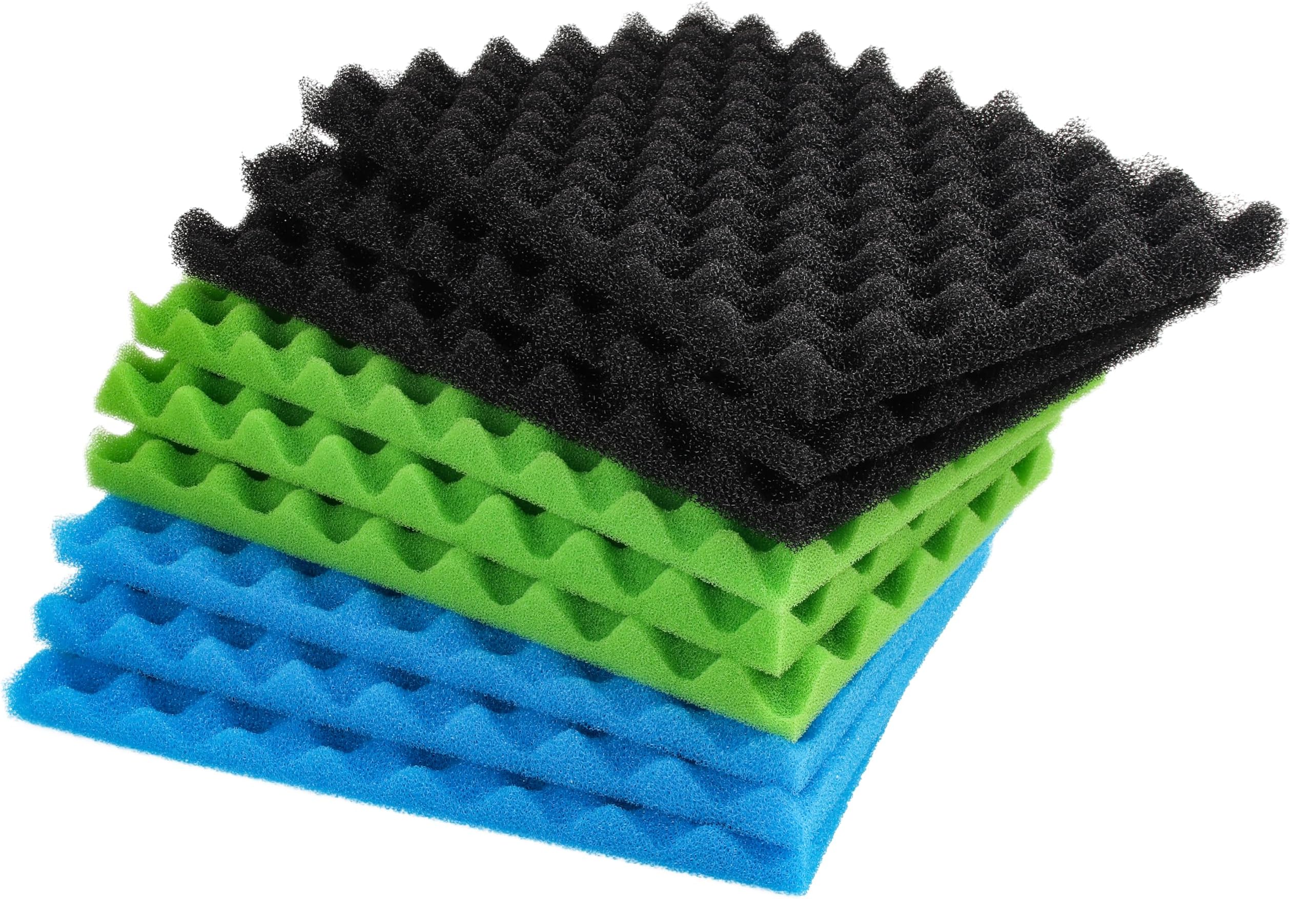 LTWHOME Value Pack of Large DIY Poly Coarse Fine Foam Filter Pads Set ...