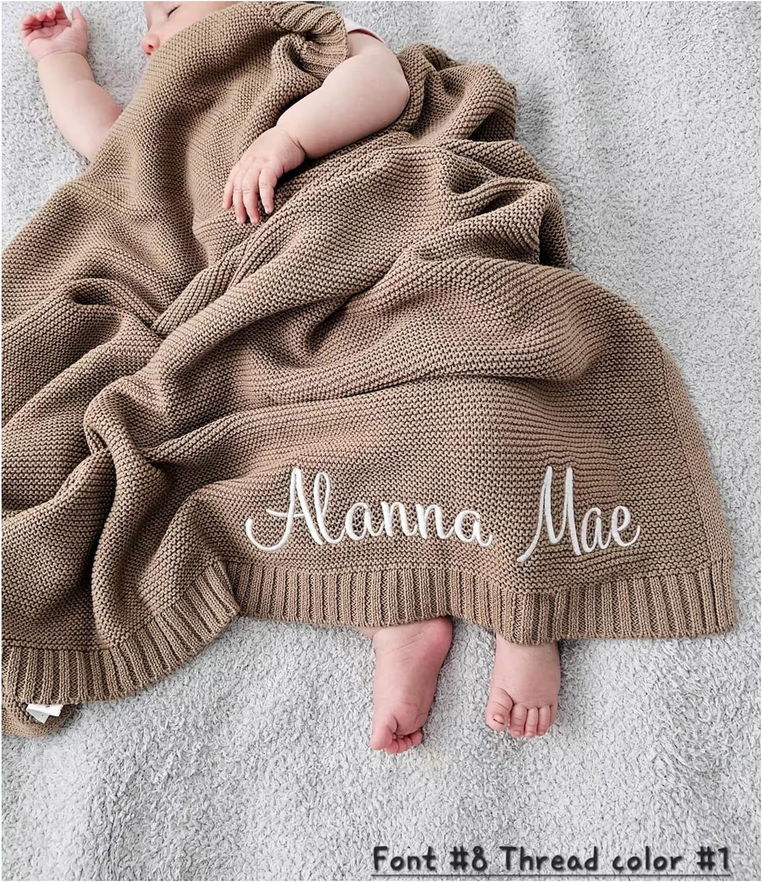 Amazon.com: FELIZSTORE Personalized Baby Blanket Gifts - Knit Baby ...