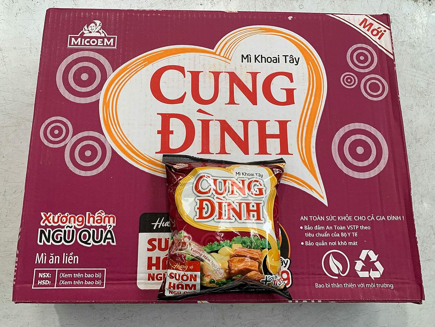 Amazon.co.jp: MICOEM CUNG DINH Vietnamese Instant Noodles, Pork Rib ...