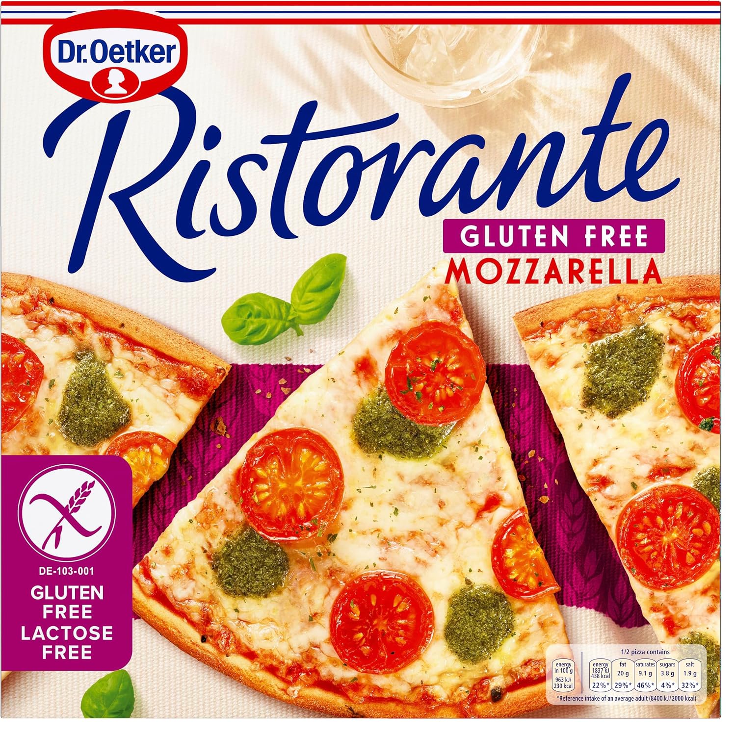 Dr. Oetker Ristorante Gluten Free Mozzarella Cheese Pizza 370g : Amazon ...