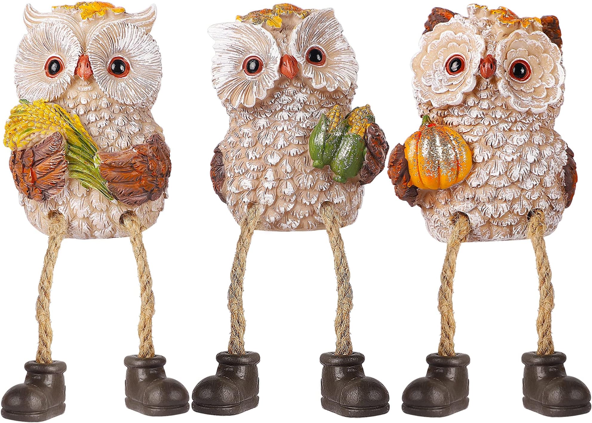 Amazon.com: Hodao 3.5 in Height Fall Thanksgiving Pumpkin Birds ...