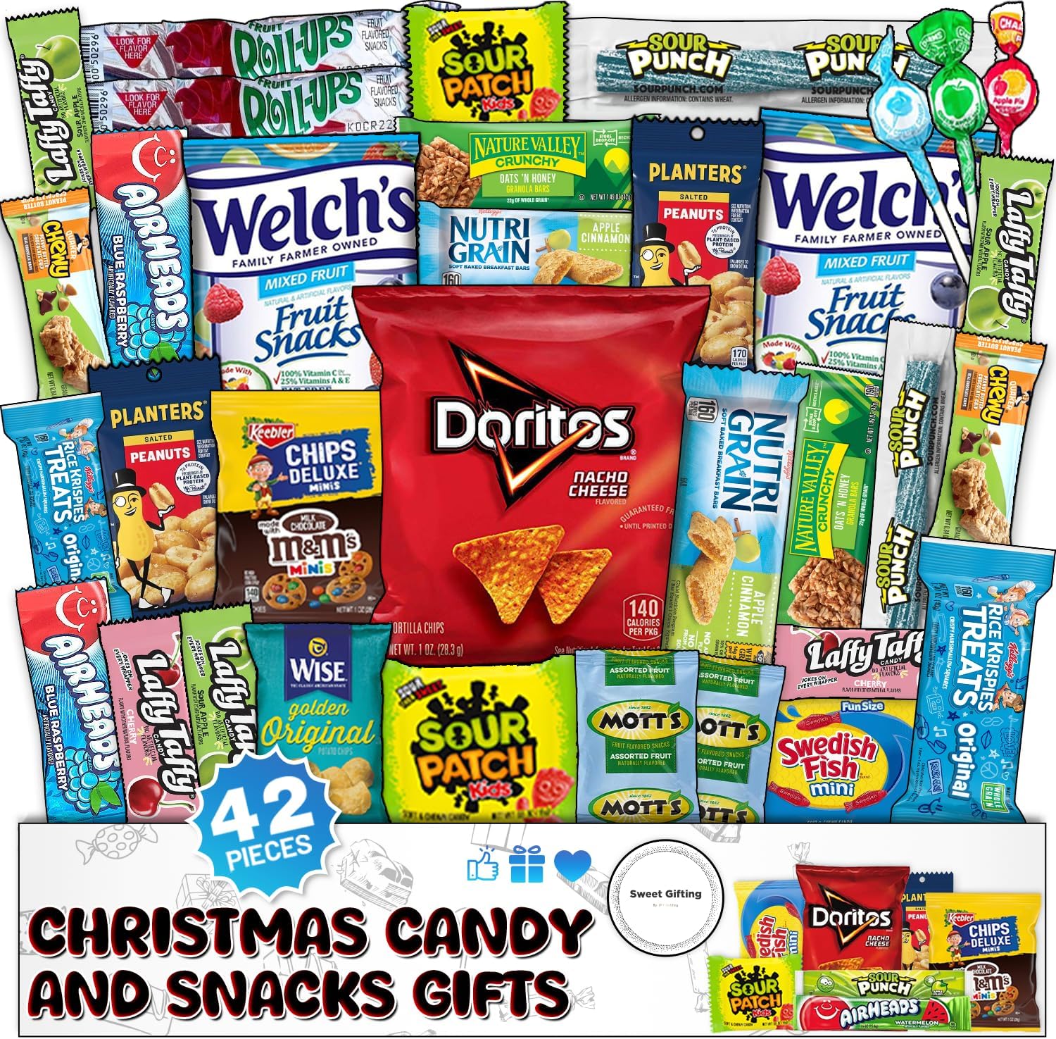 Amazon.com : Snack Box Christmas Care Package (120 Count) Variety ...