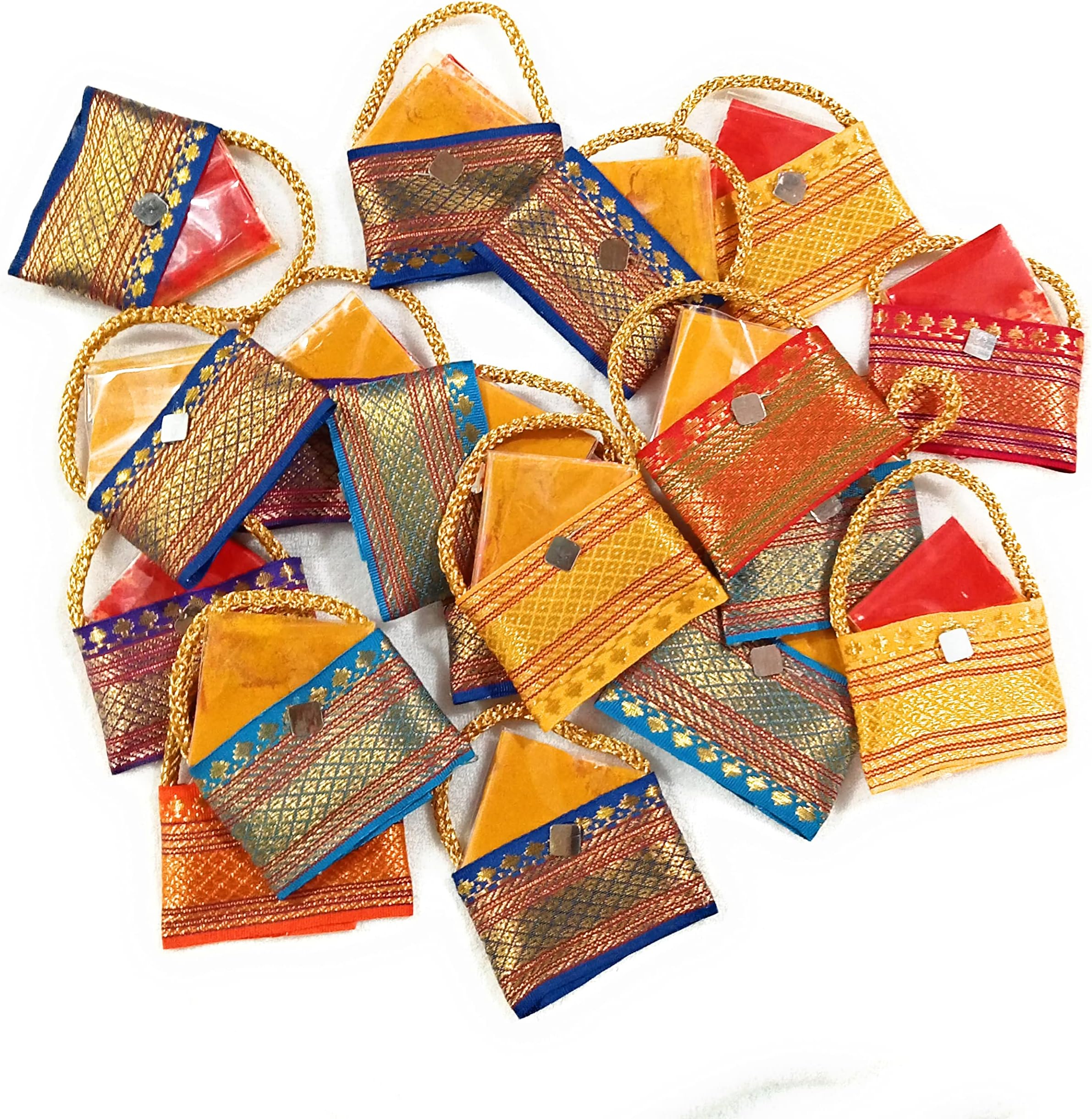 Pranaam product Handcrafted Bag Shaped with Haldi-Kumkum Packs 20pcs ...