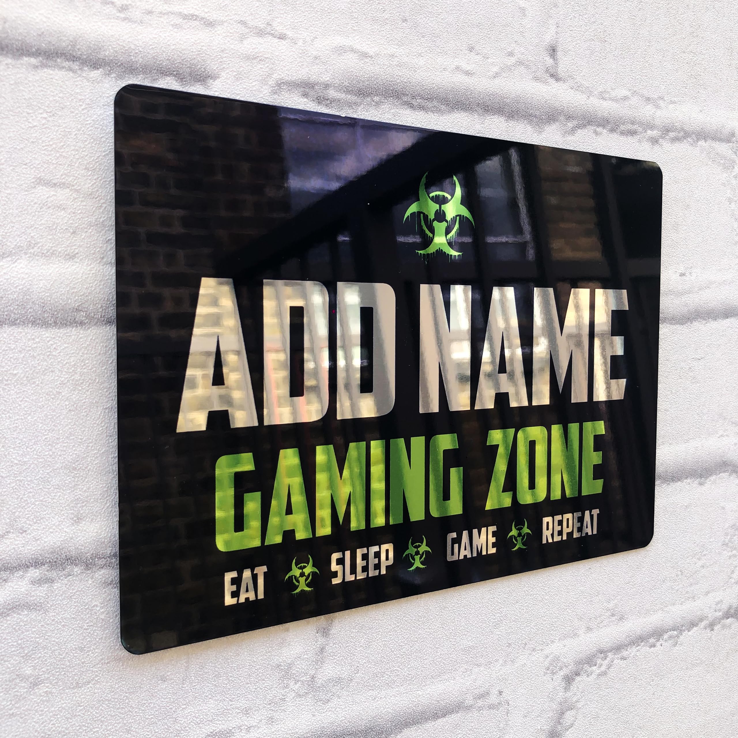Personalised Game Metal Mirror Gamer Sign - Customised Printed Wall Art ...