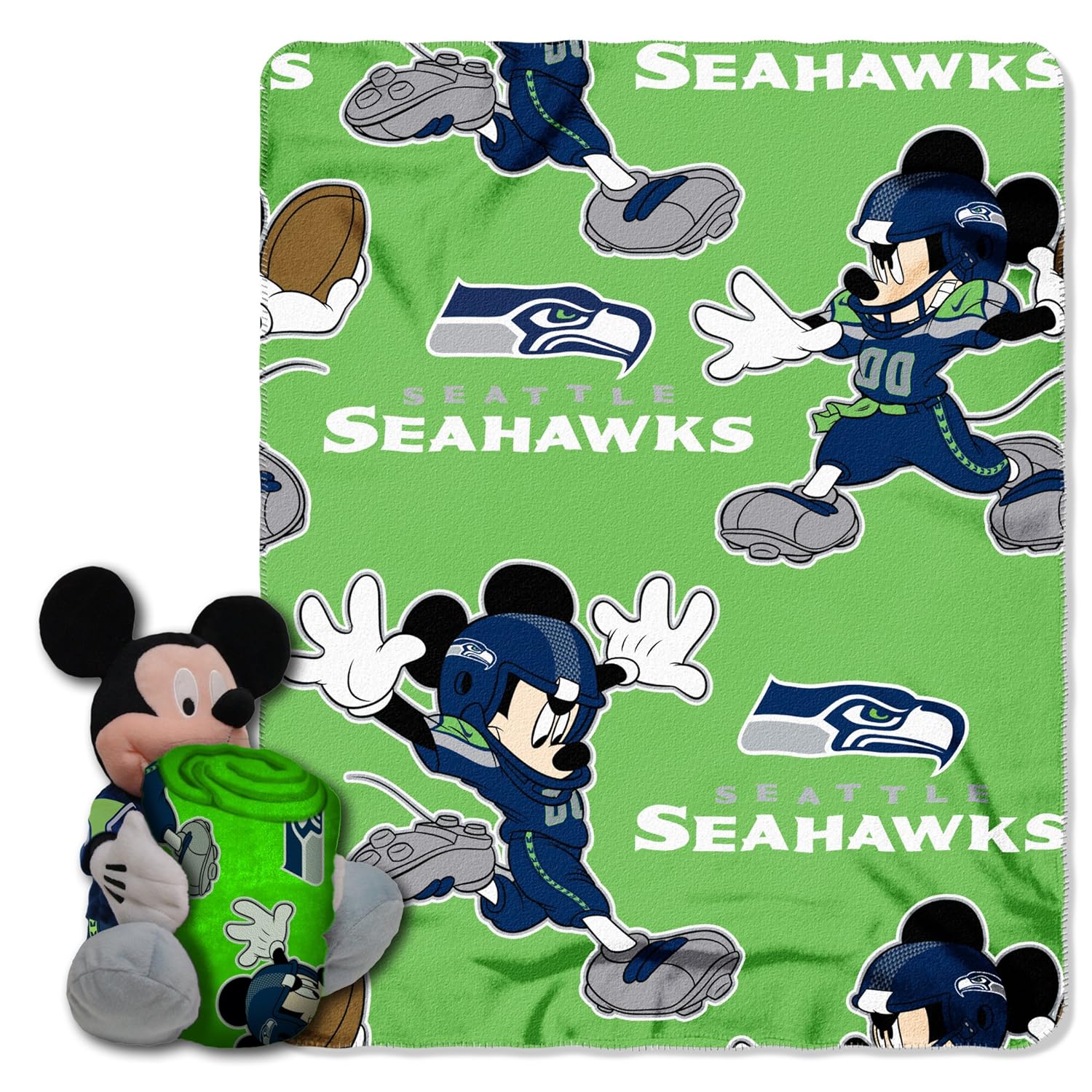 Buy NFL Seattle Seahawks Co-Branded Disney's Mickey Hugger and Fleece ...
