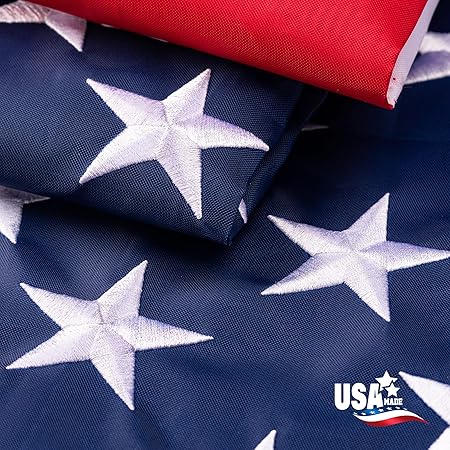 Amazon.com : American Flag 4x6 FT, US Flags Made in USA High Wind with ...