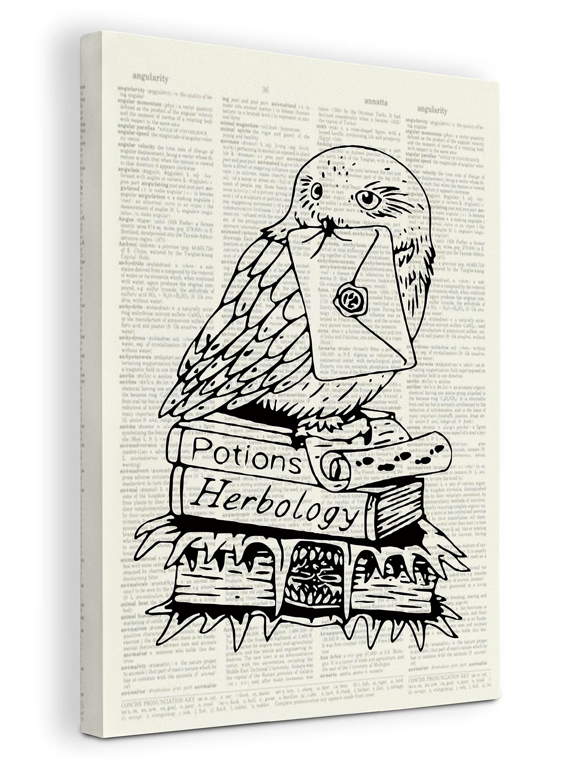 Amazon.com: Owl and Magic Book Potions Herbology Canvas Wall Art Prints ...