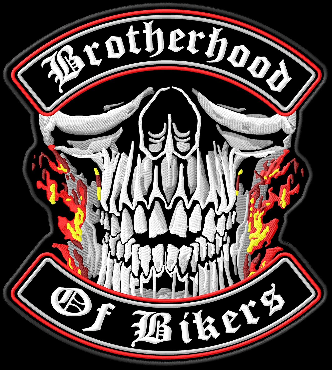 Brotherhood of Bikers XL Patch Chopper Biker Motorrad Motorrad Aufnäher ...