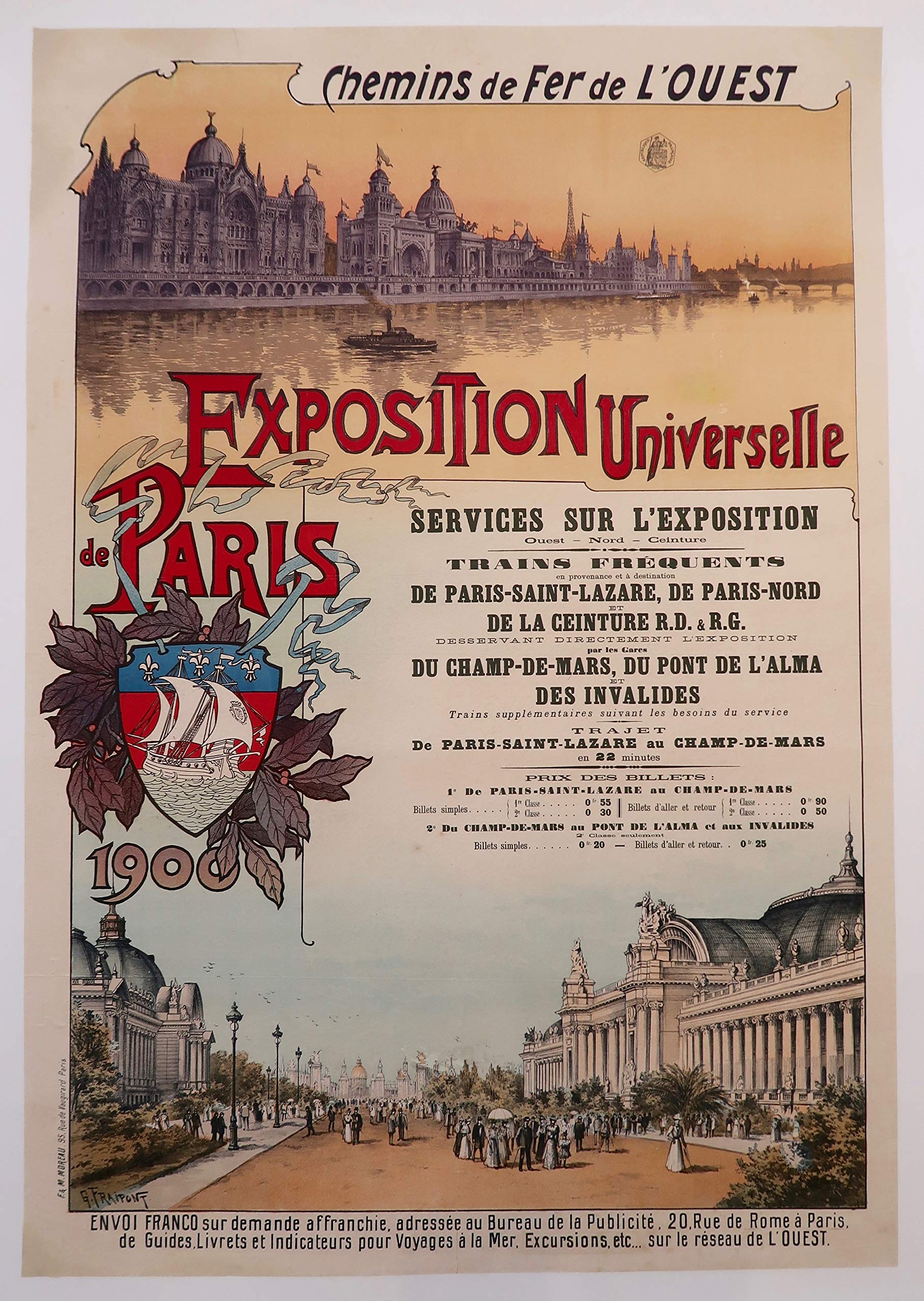Exposition Universelle Paris 1900 Reproduction Affiche Poster-Format ...