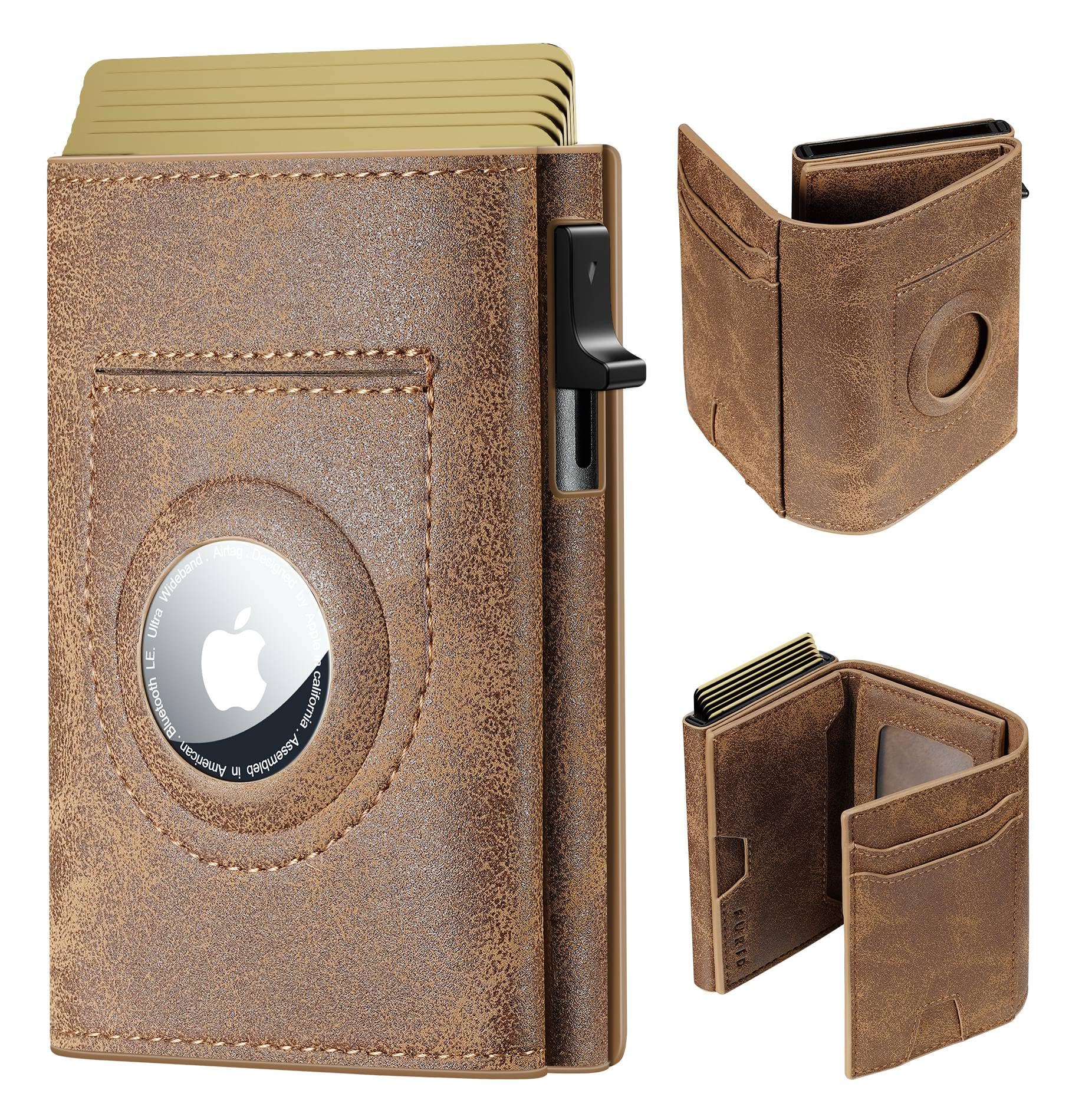 Amazon.com: furid Apple Airtag Wallet - Cartera inteligente con soporte ...
