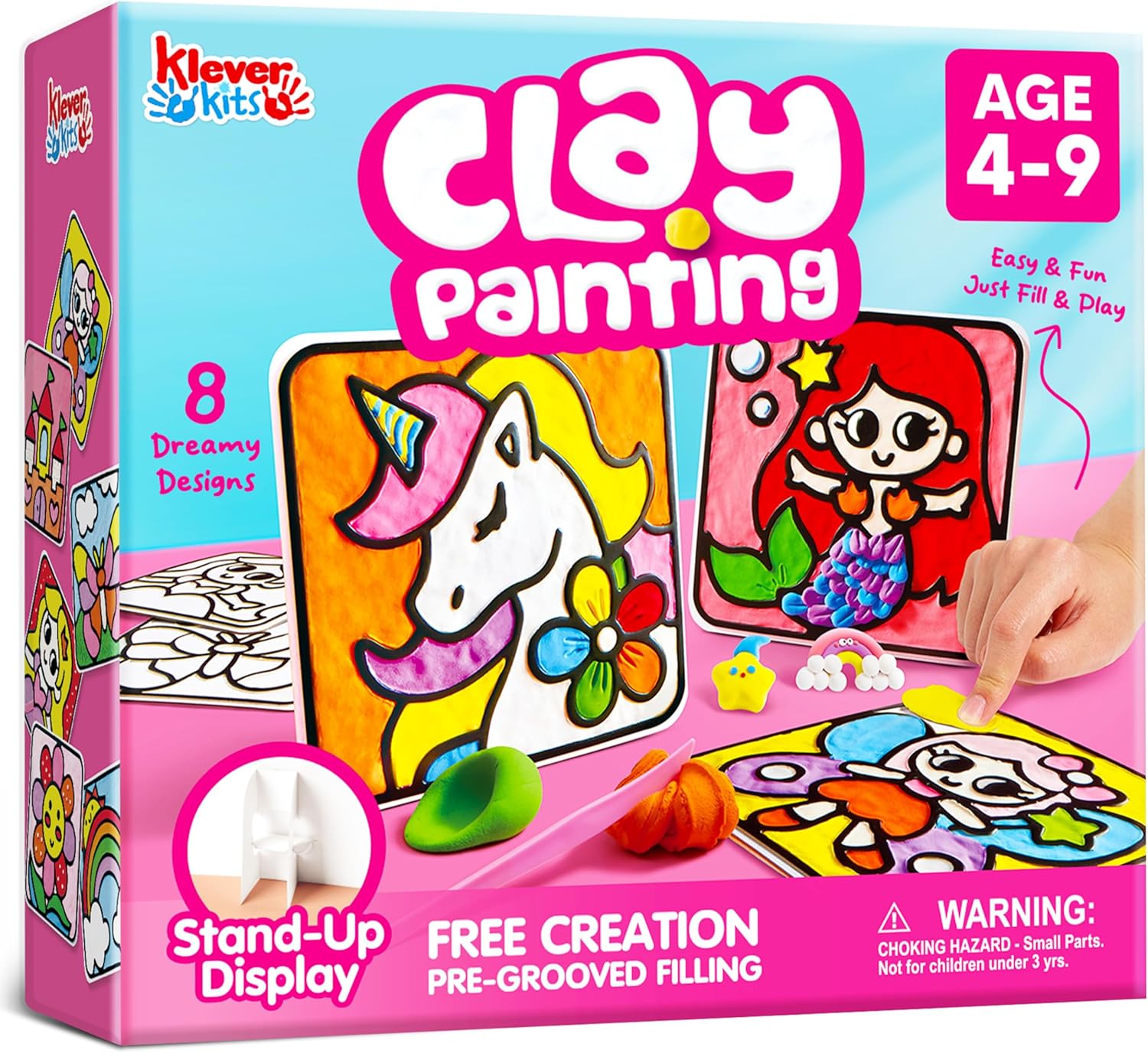 Amazon.com: Klever Kits Air Dry Clay Painting, Air Clay Kit for Kids, 8 ...
