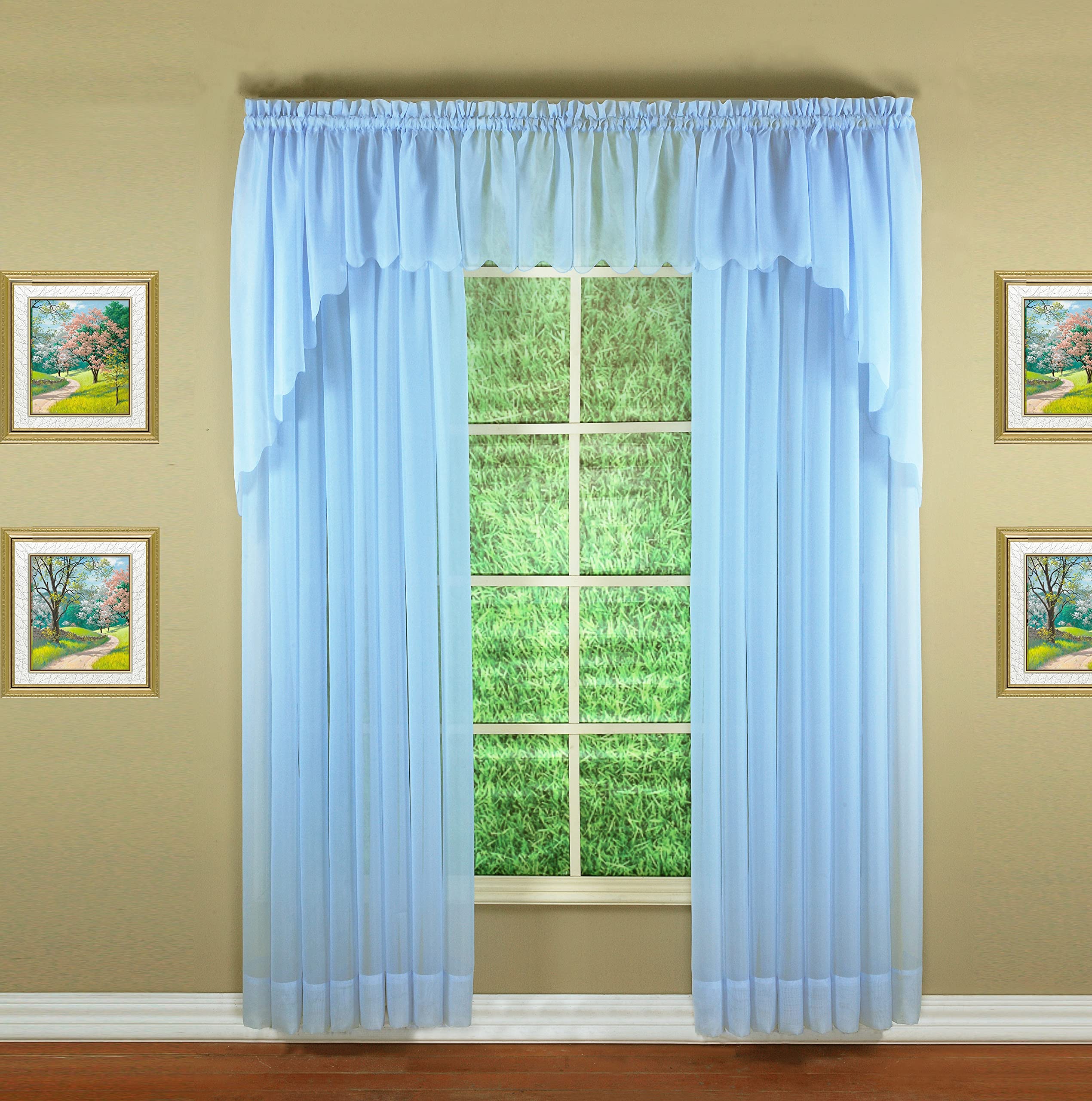 Amazon.com: Today's Curtain Emelia Original Voile Panel 84", Sky Blue ...
