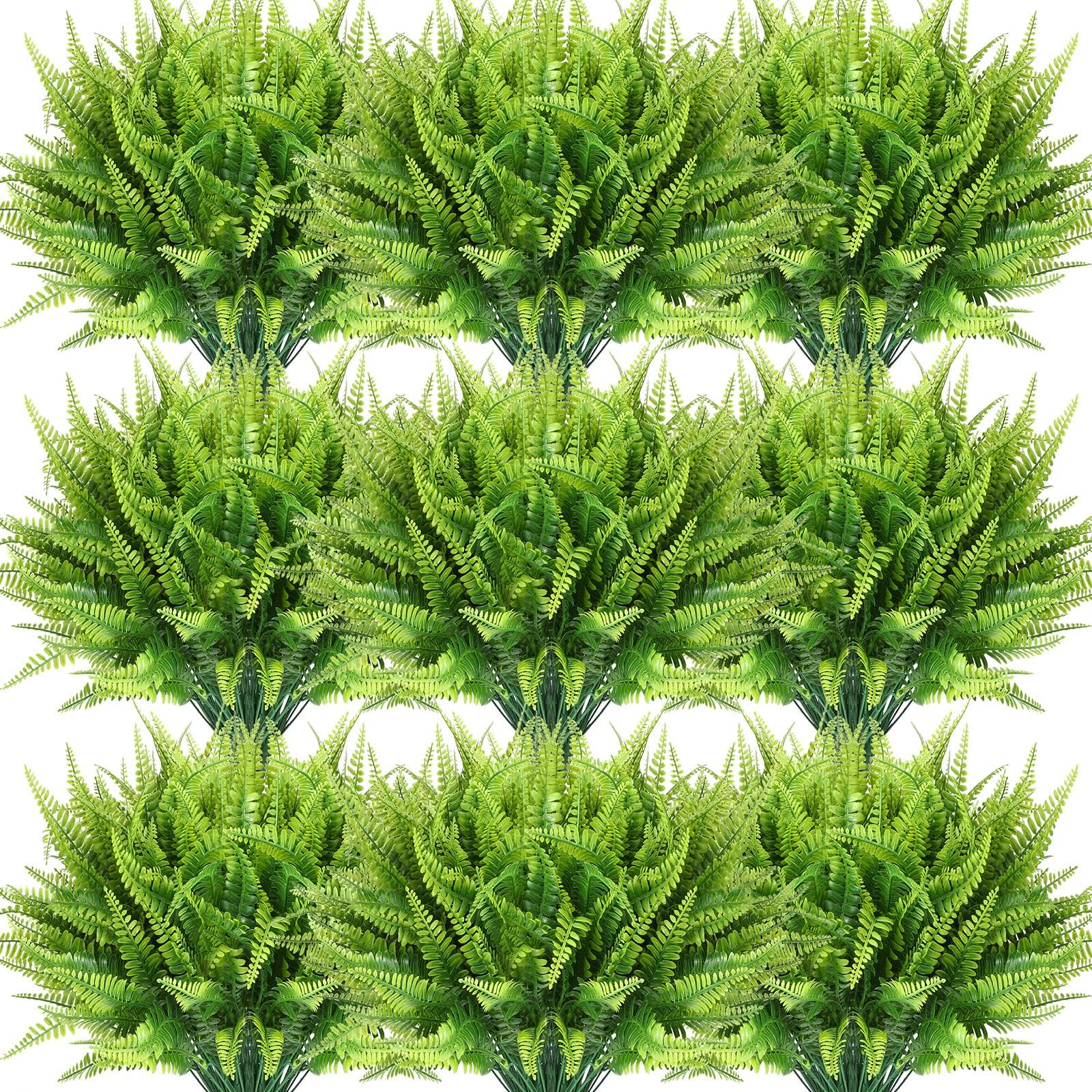 Amazon.com: Janinka 40 Pcs Artificial Plants Fake Boston Fern Plastic ...