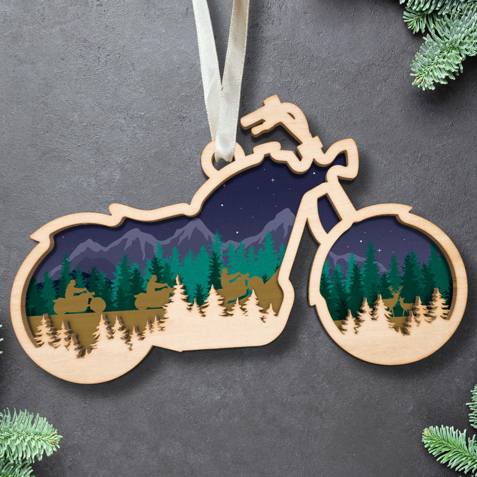 Amazon.com: Motorcycle Ornament - Motorcycle Christmas Ornament ...