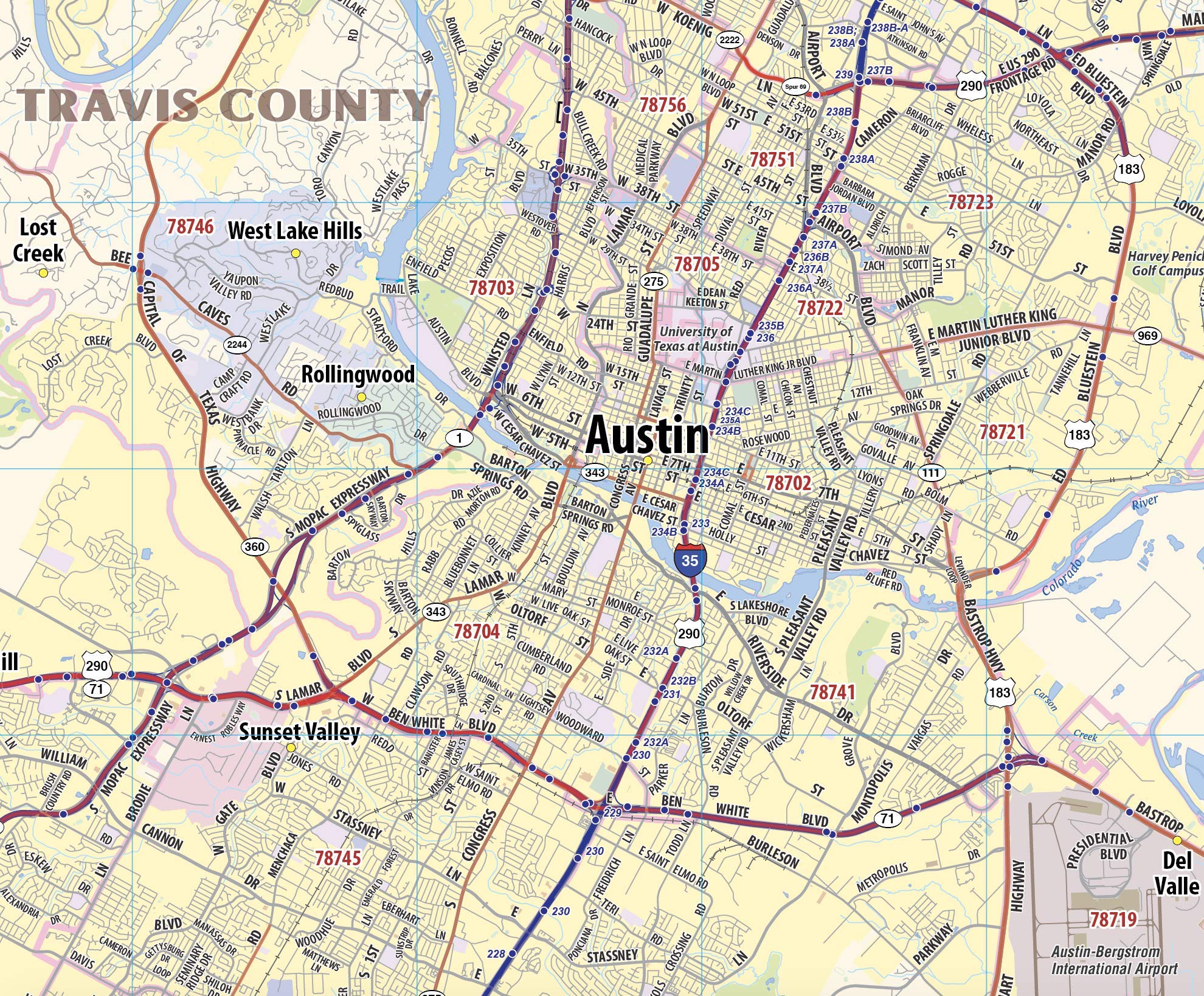 Greater Austin Area Map 1,200+ Austin Texas Map Stock Illustrations,