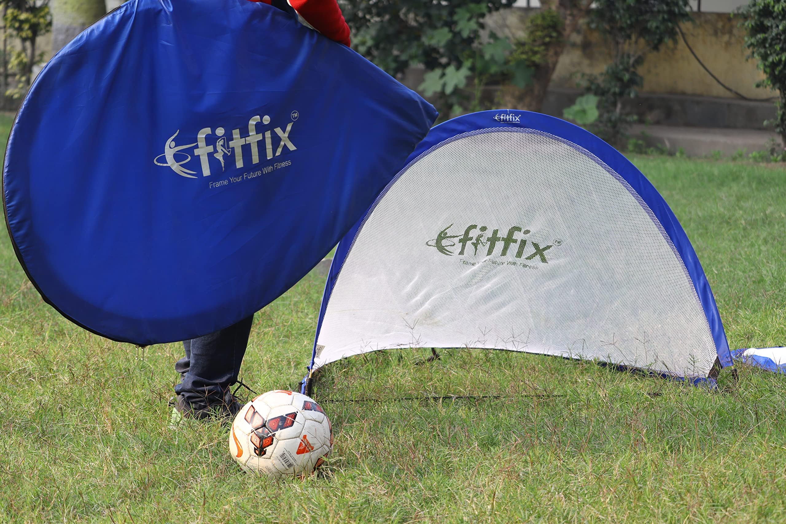 Layan Quick Setup Easy Folding Storage Sports Pop-up Net Soccer Goal ...