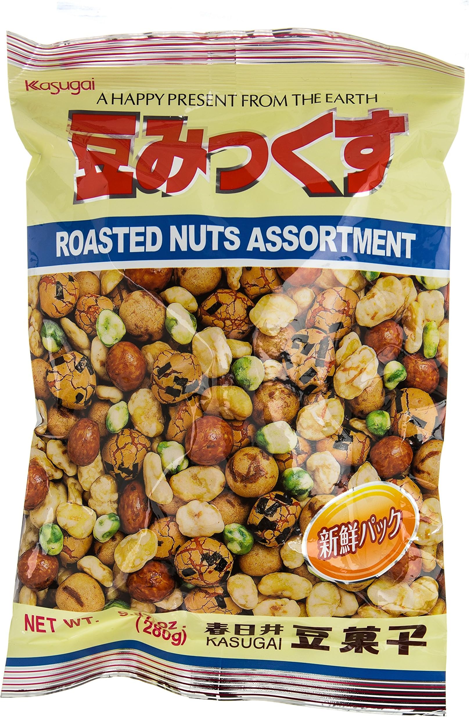 Amazon.com : Japanese Kasugai Roasted Nuts Assortment 8oz, 2 Pack ...