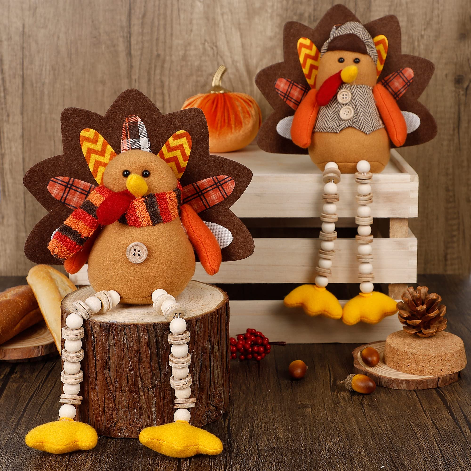 Snapklik.com : Biswing Thanksgiving Decoration Tabletop Standing Turkey ...