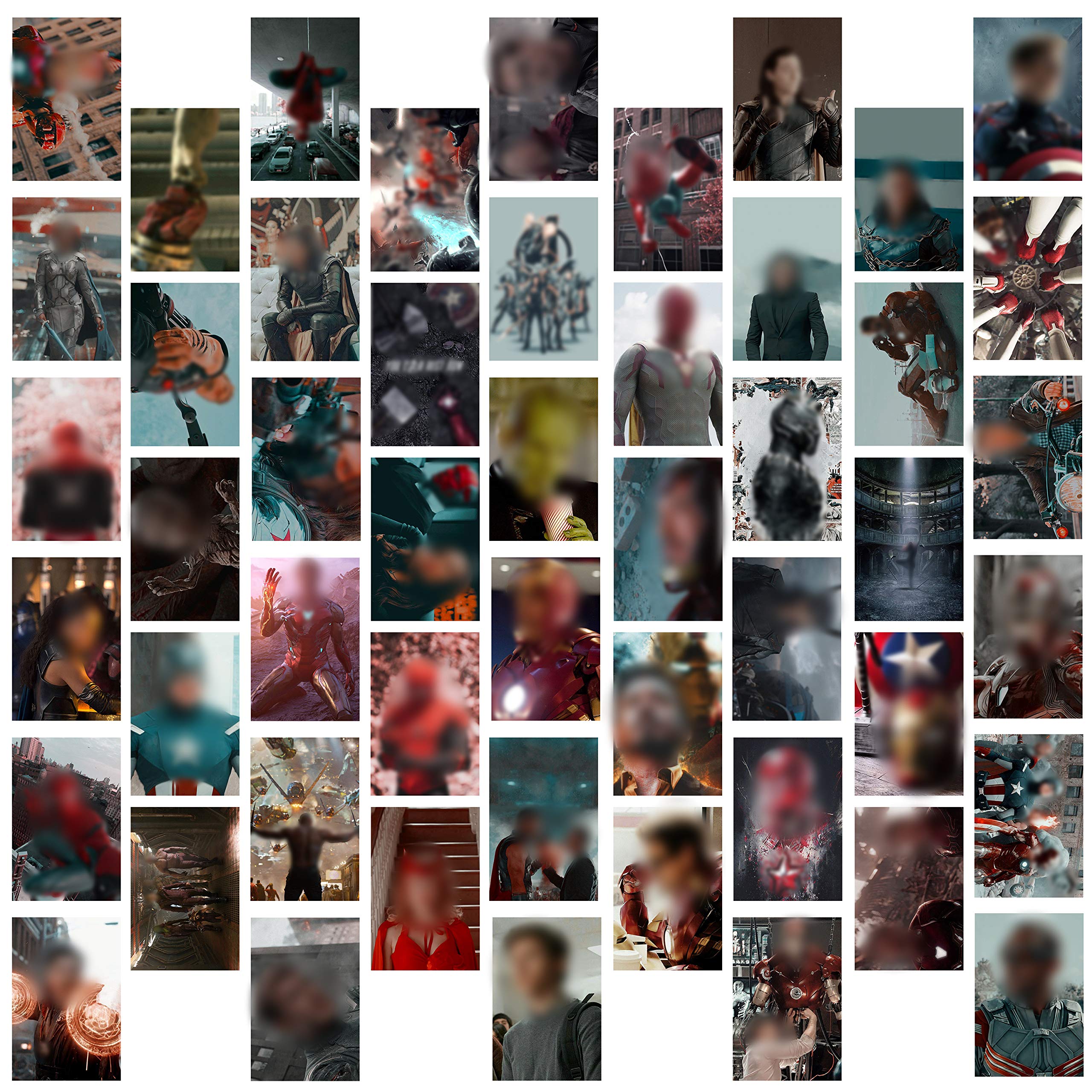 Buy 8TEHEVIN 50PCS Mcu Movie Avenger Aesthetic Wall Collage Kit ...
